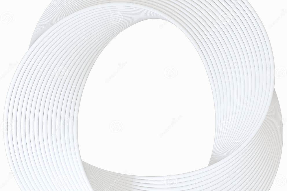 The Virtual Image of Mobius Ring Geometric Figure, 3d Rendering Stock ...