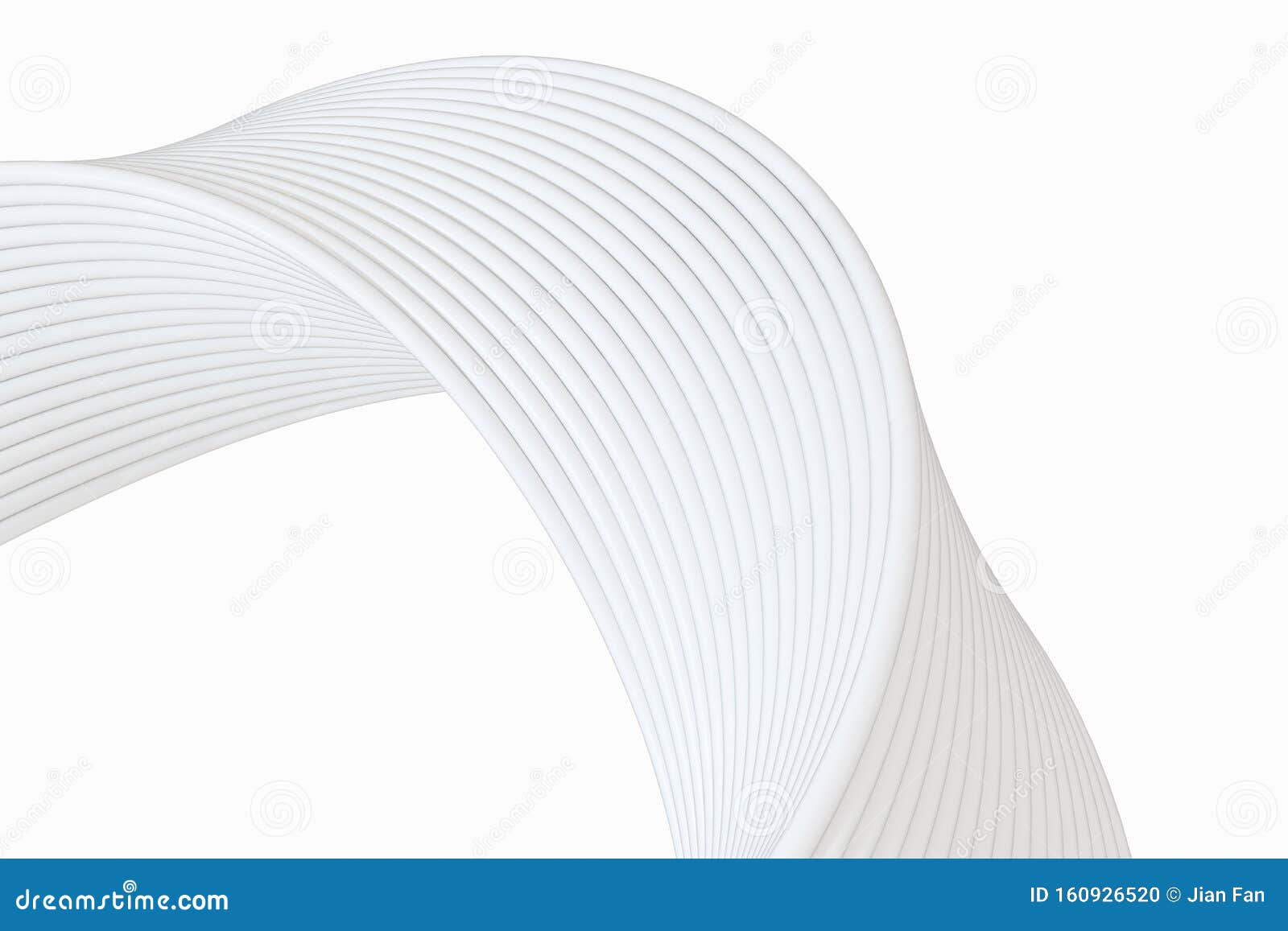 The Virtual Image of Mobius Ring Geometric Figure, 3d Rendering Stock ...
