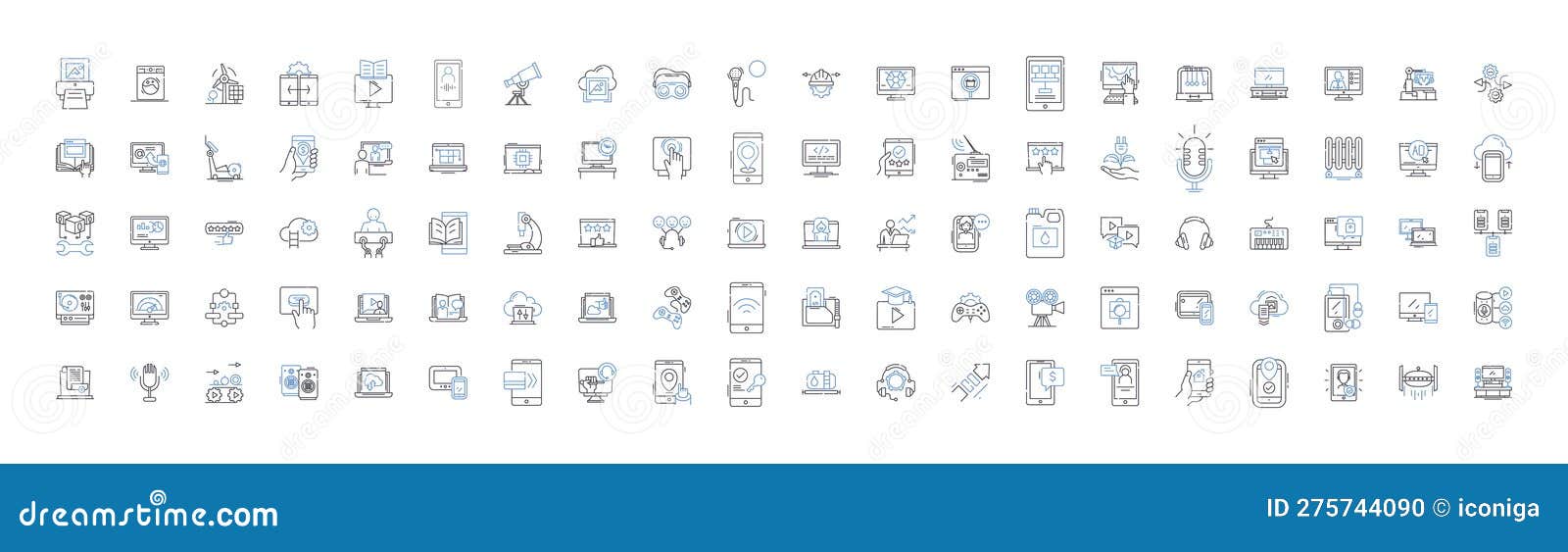 Virtual Intelligence Linear Icons Set. Automation, Machine Learning ... Virtual Intelligence Linear Icons Set. Automation, Machine Learning ...