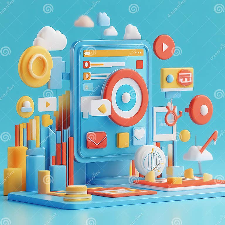 Virtual Interface Displaying Retargeting Ad Placements, Multi-platform ...