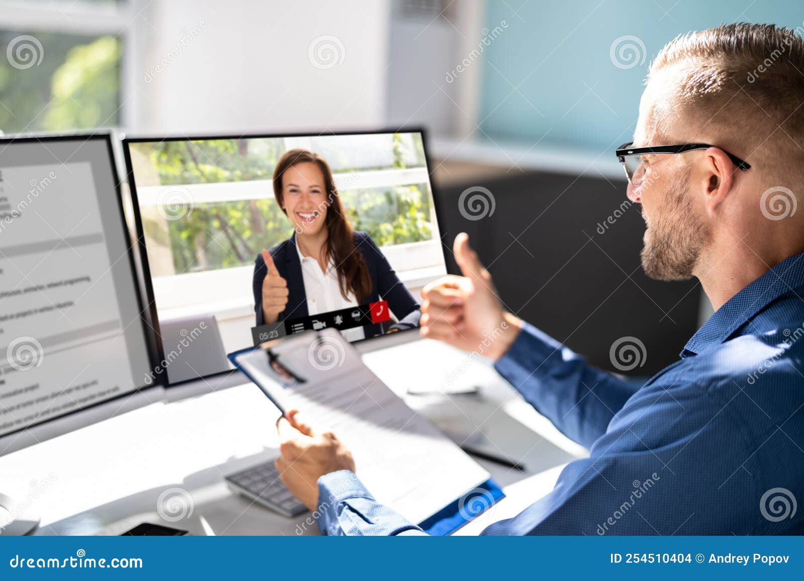 Virtual Job Interview Webcast Stock Photo - Image of sign, learn: 254510404