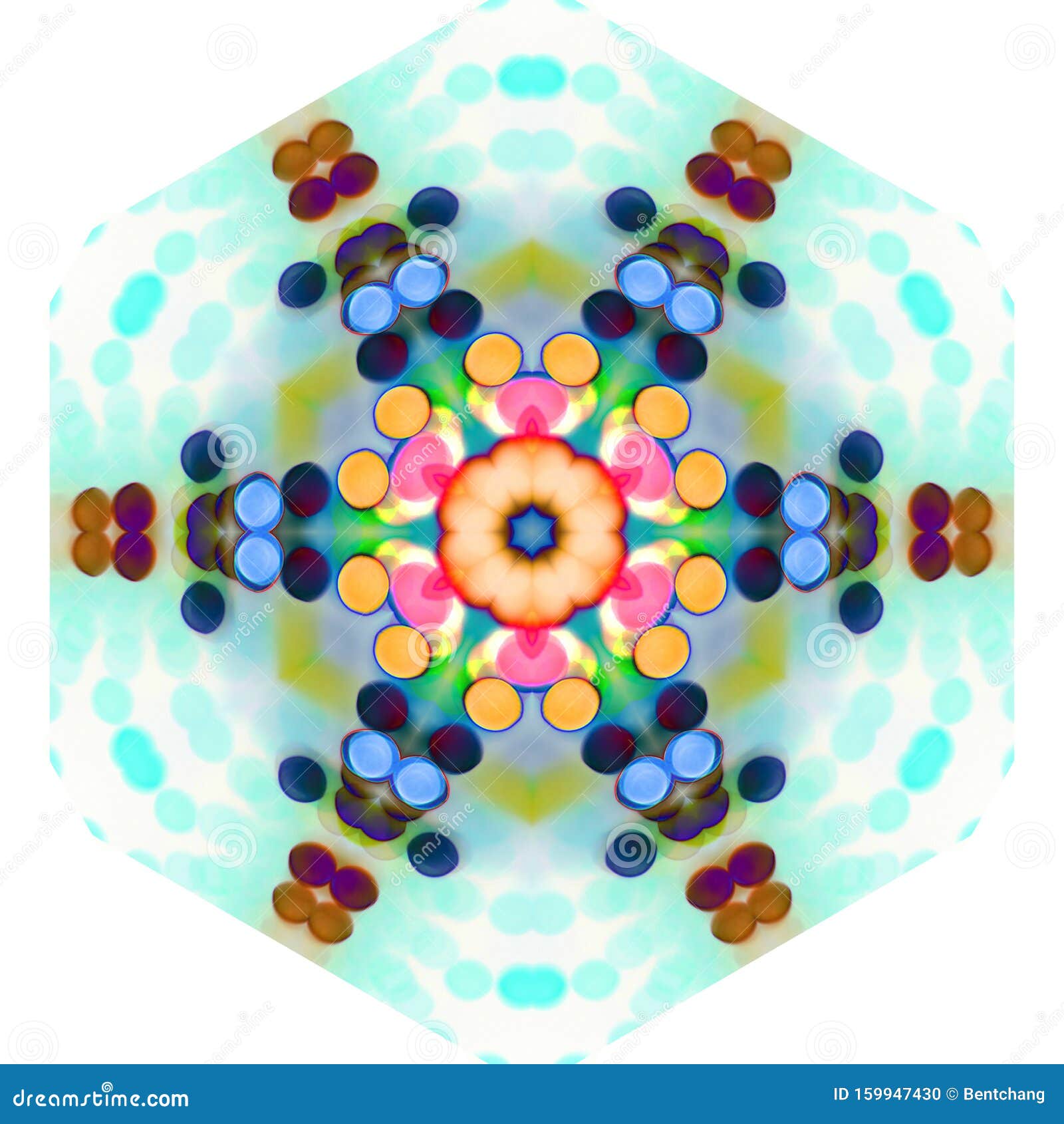 Virtual Kaleidoscope Mandala Sequence Abstract Background for Graphic ...