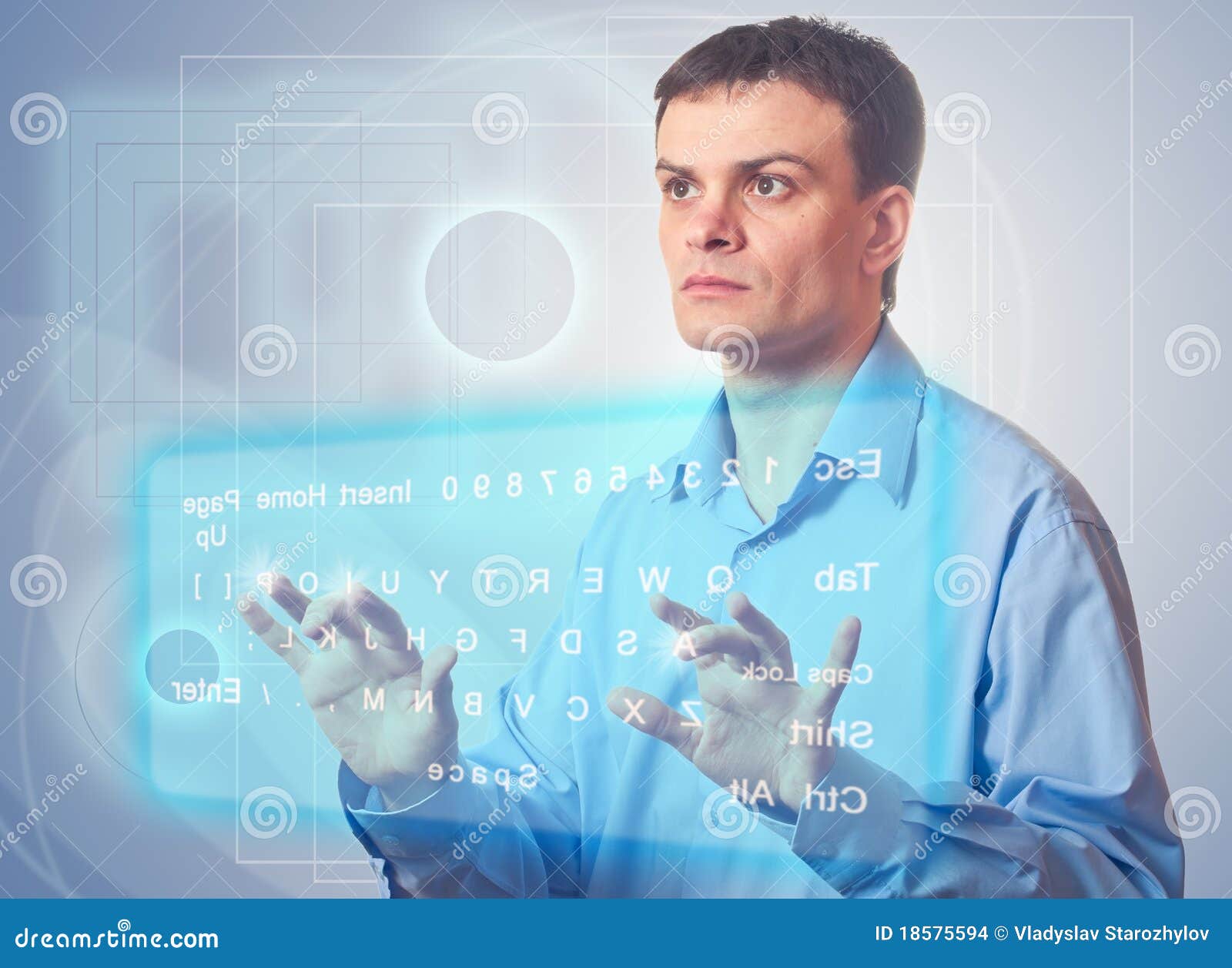 Virtual Keyboard. stock photo. Image of hightech, push - 18575594
