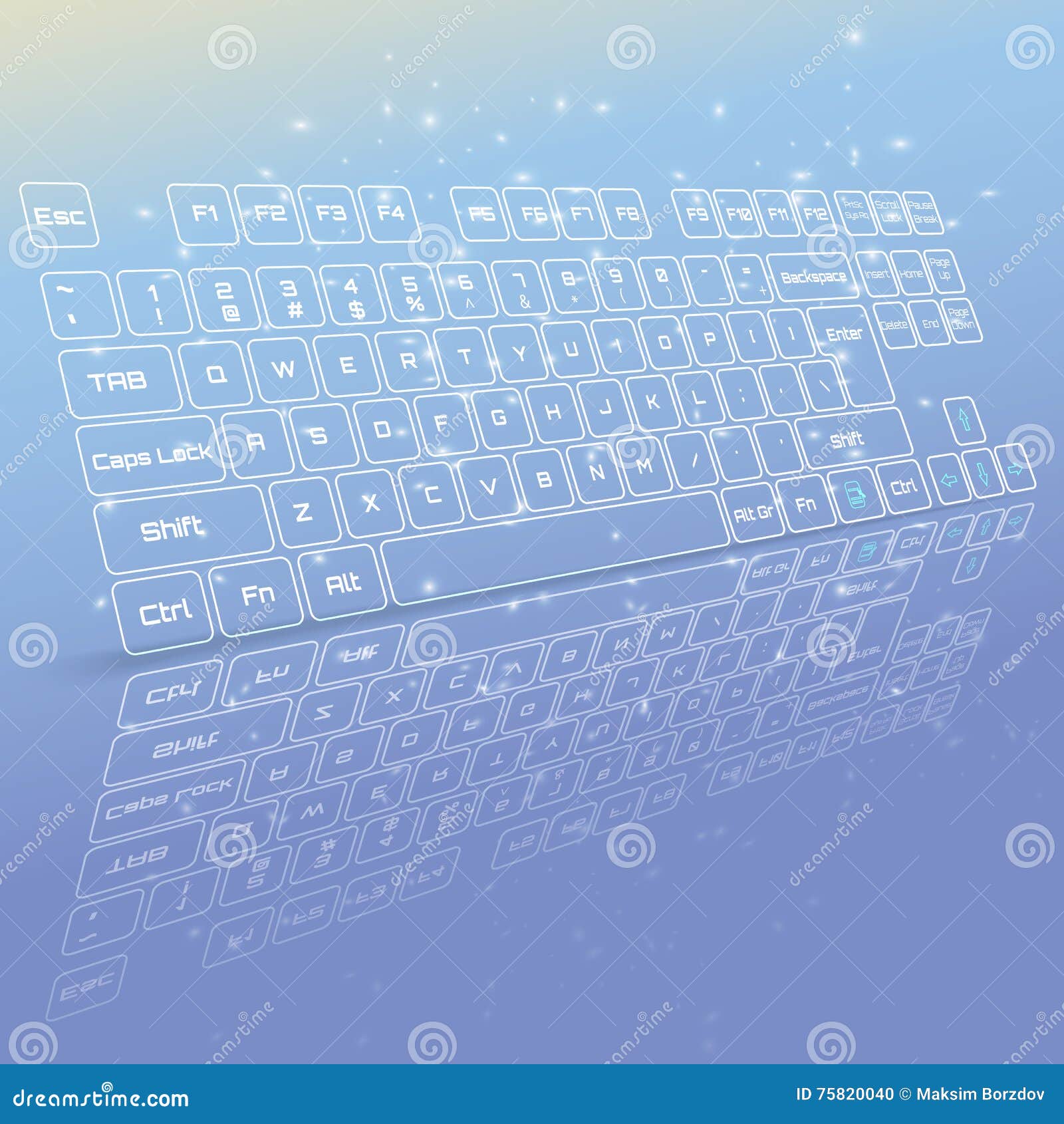 Virtual Keyboard Mobile App Page Onboard Screen Template. Tiny ...