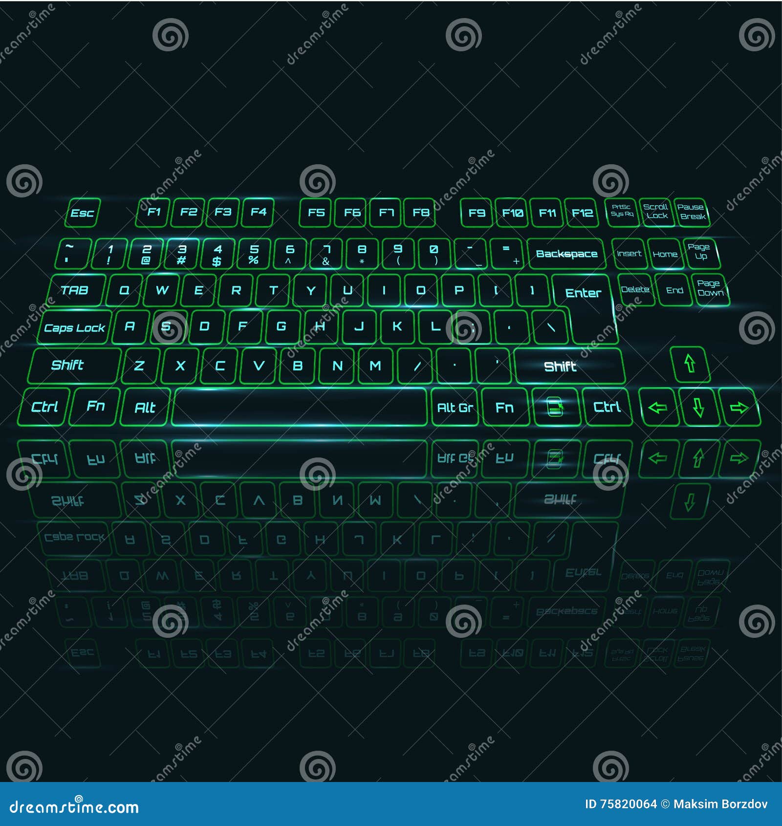 Virtual Keyboard Mobile App Page Onboard Screen Template. Tiny ...