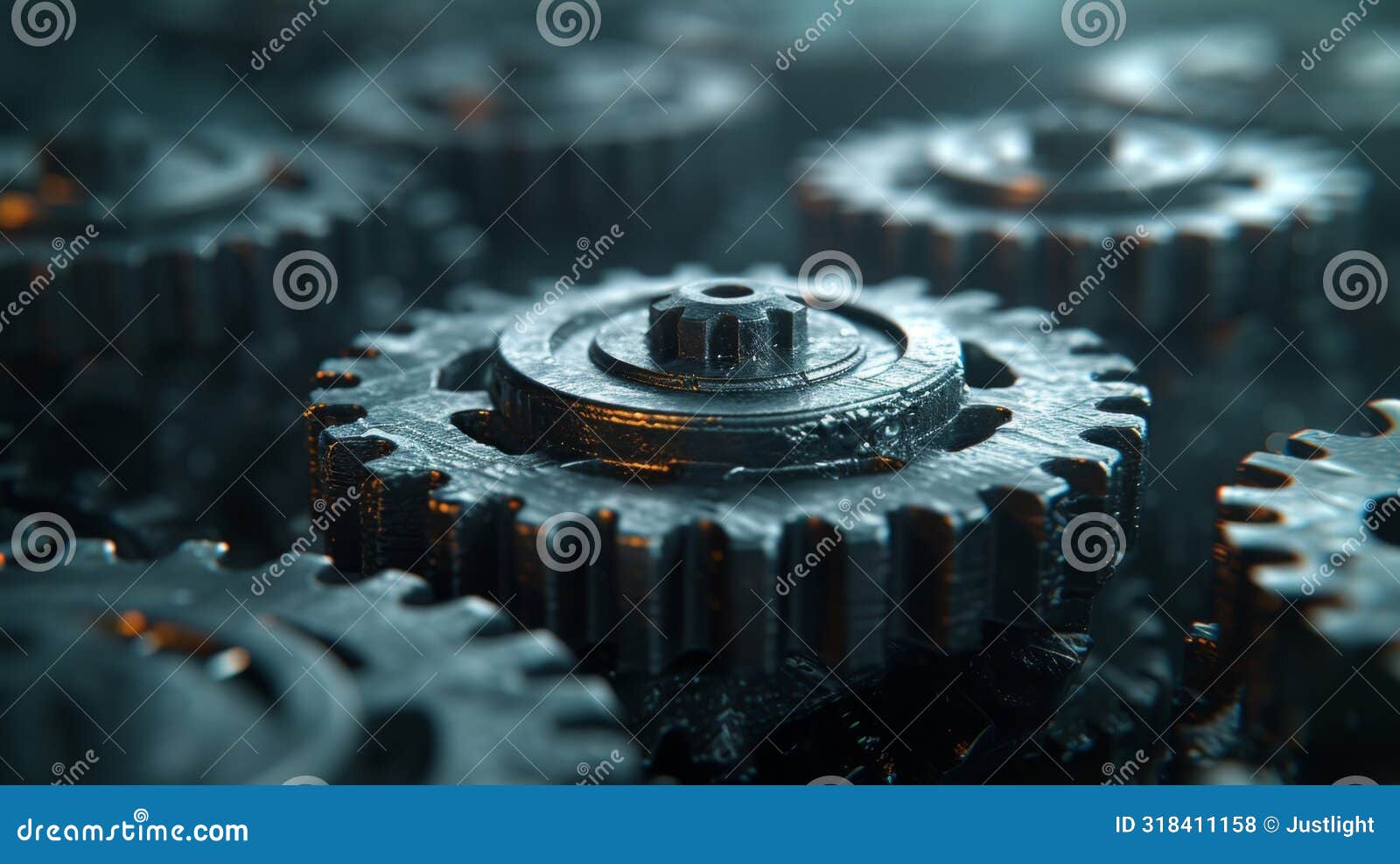 A Virtual Landscape of Gears and Cogs with Each One Seamlessly Turning ...