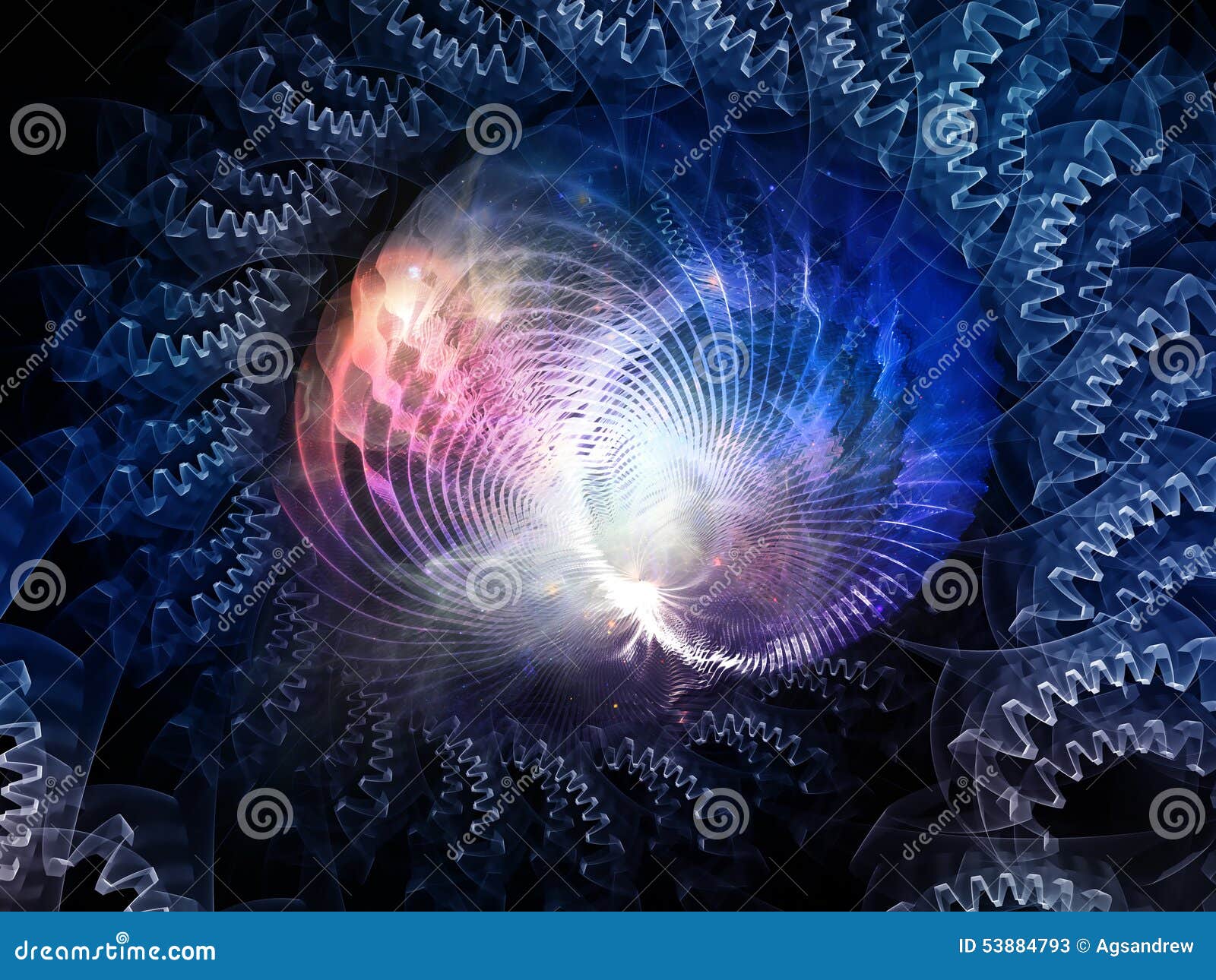 Virtual Life of Abstract Visualization Stock Illustration ...