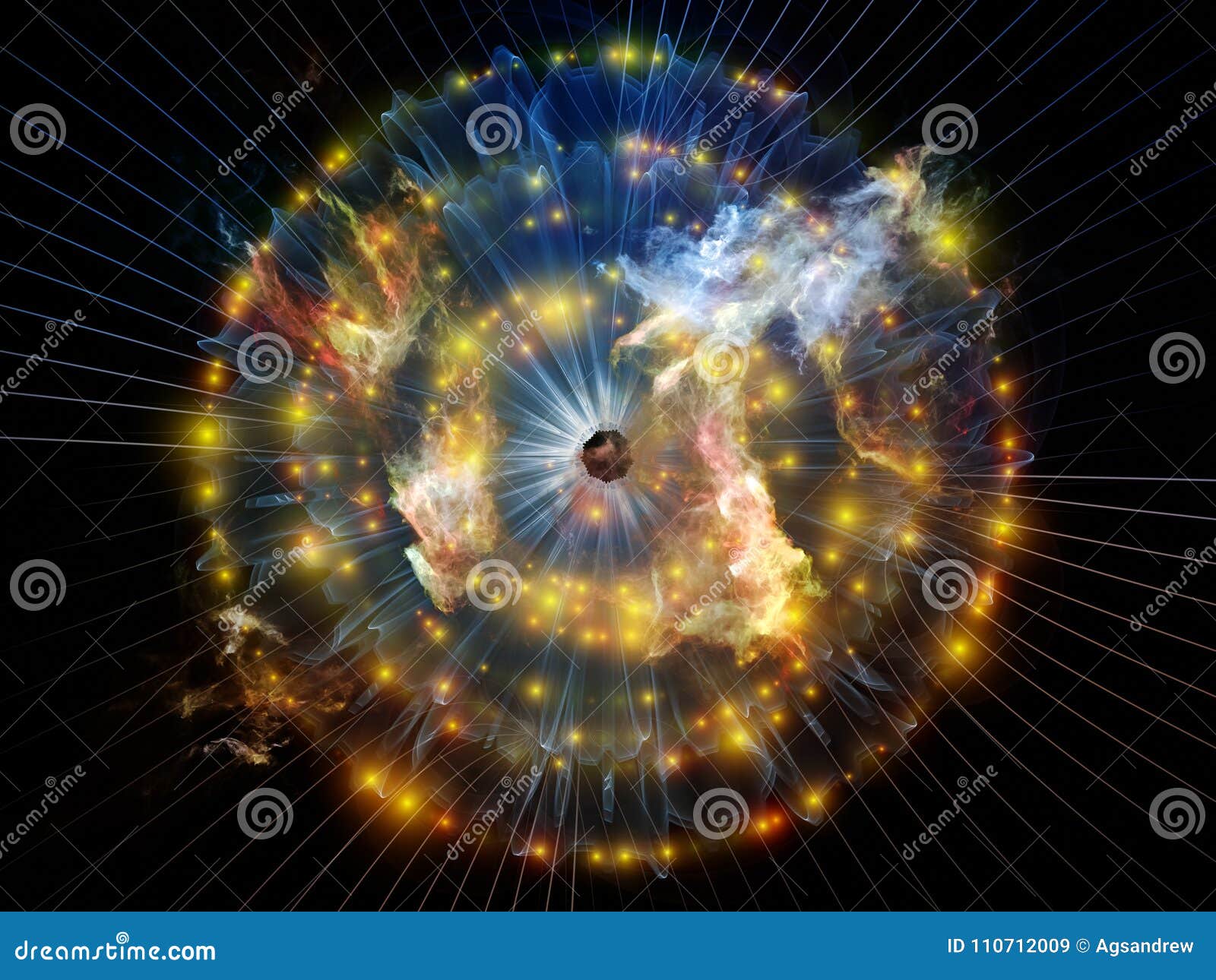 Virtual Life of Abstract Visualization Stock Illustration ...