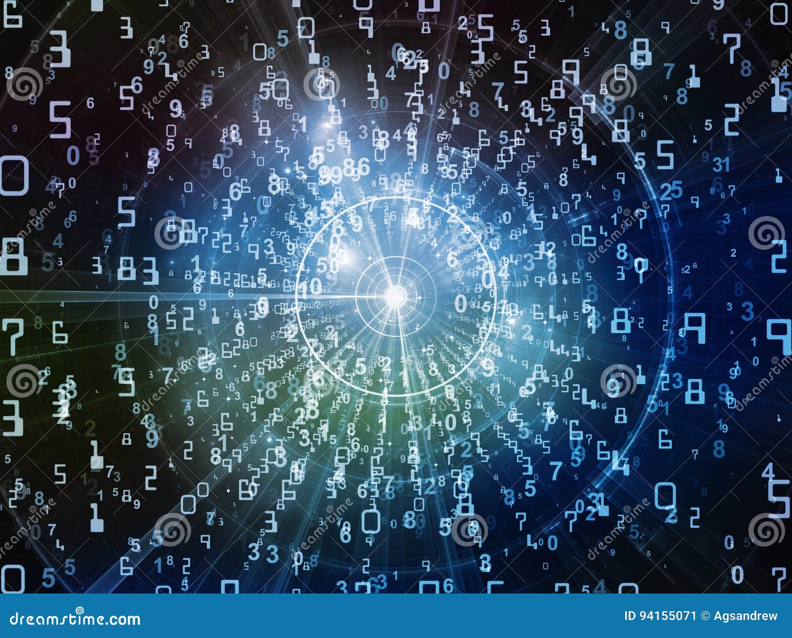 Virtual Life of Integers stock illustration. Illustration of ...