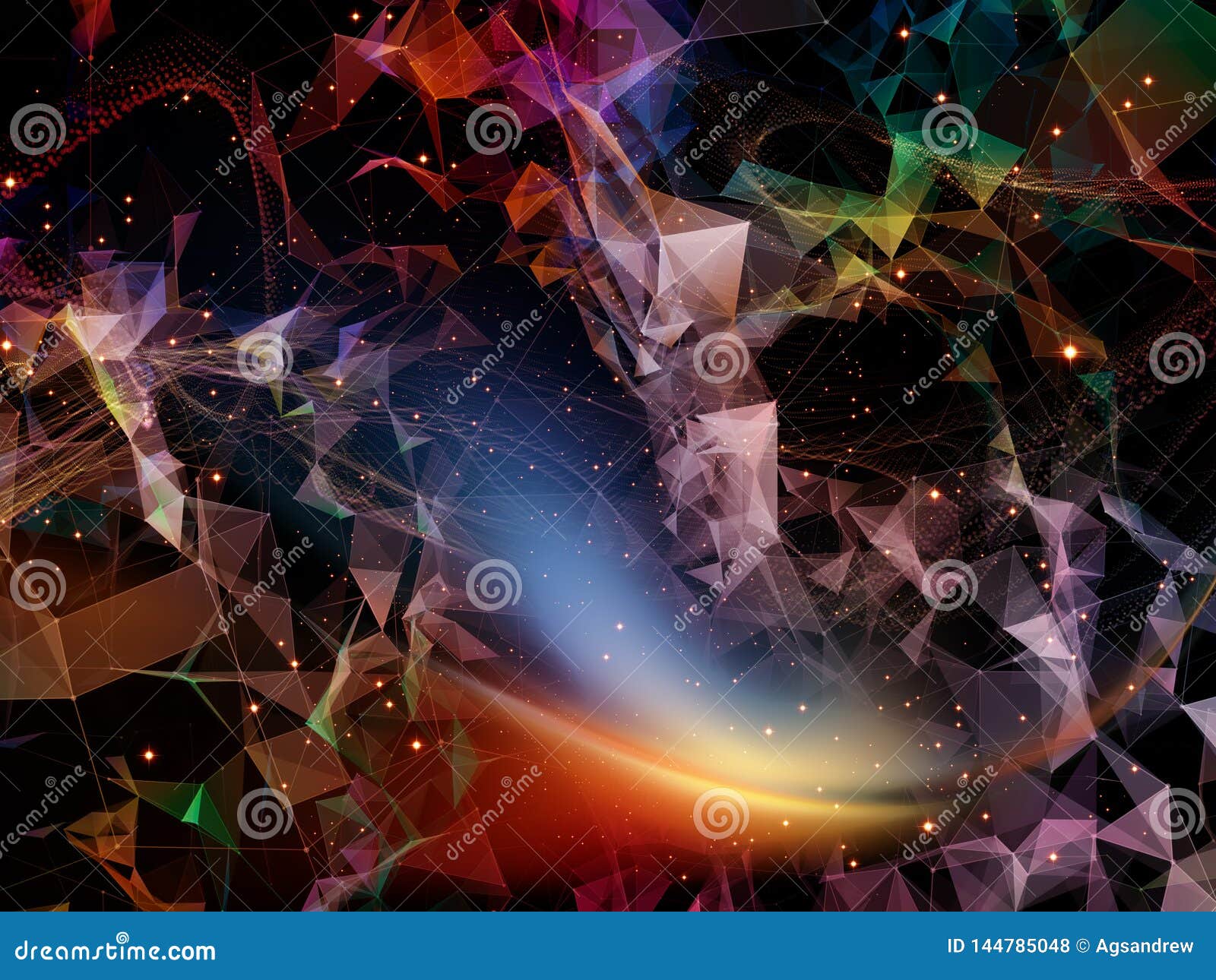 Virtual Life of Virtual World Stock Illustration - Illustration of flow ...