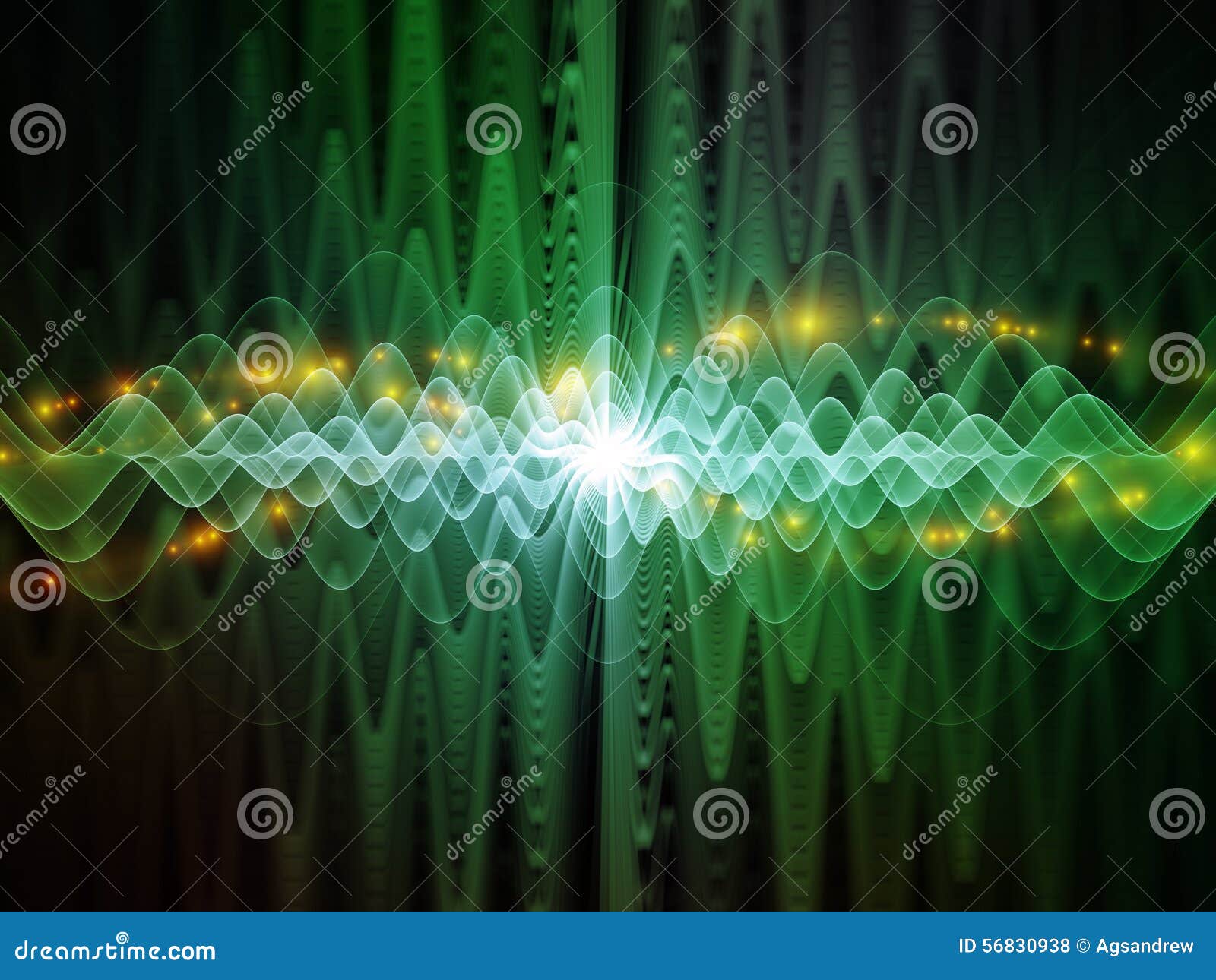 Virtual Light Waves stock illustration. Illustration of oscillation ...