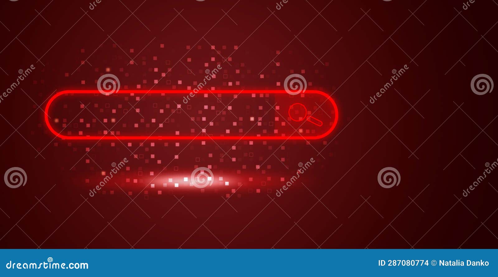 Virtual Loading Bar Icon for Input and Search of Information, Red ...