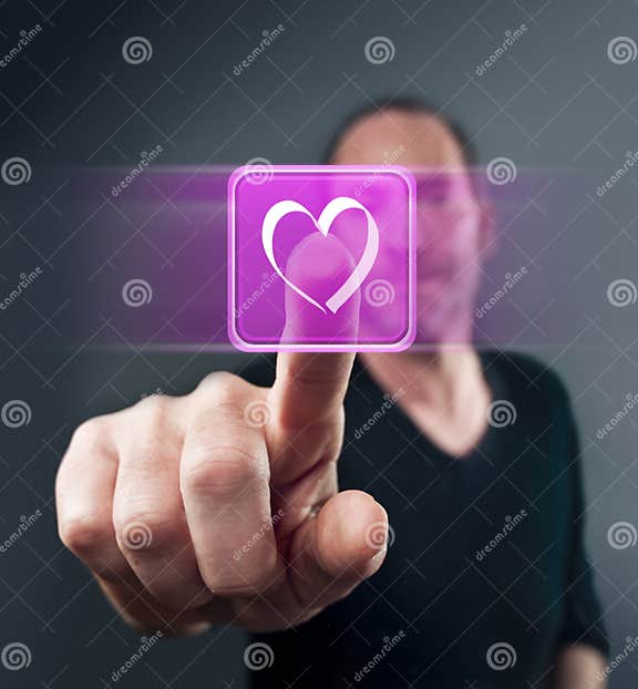 Virtual Love stock photo. Image of tapping, happy, close - 22623534