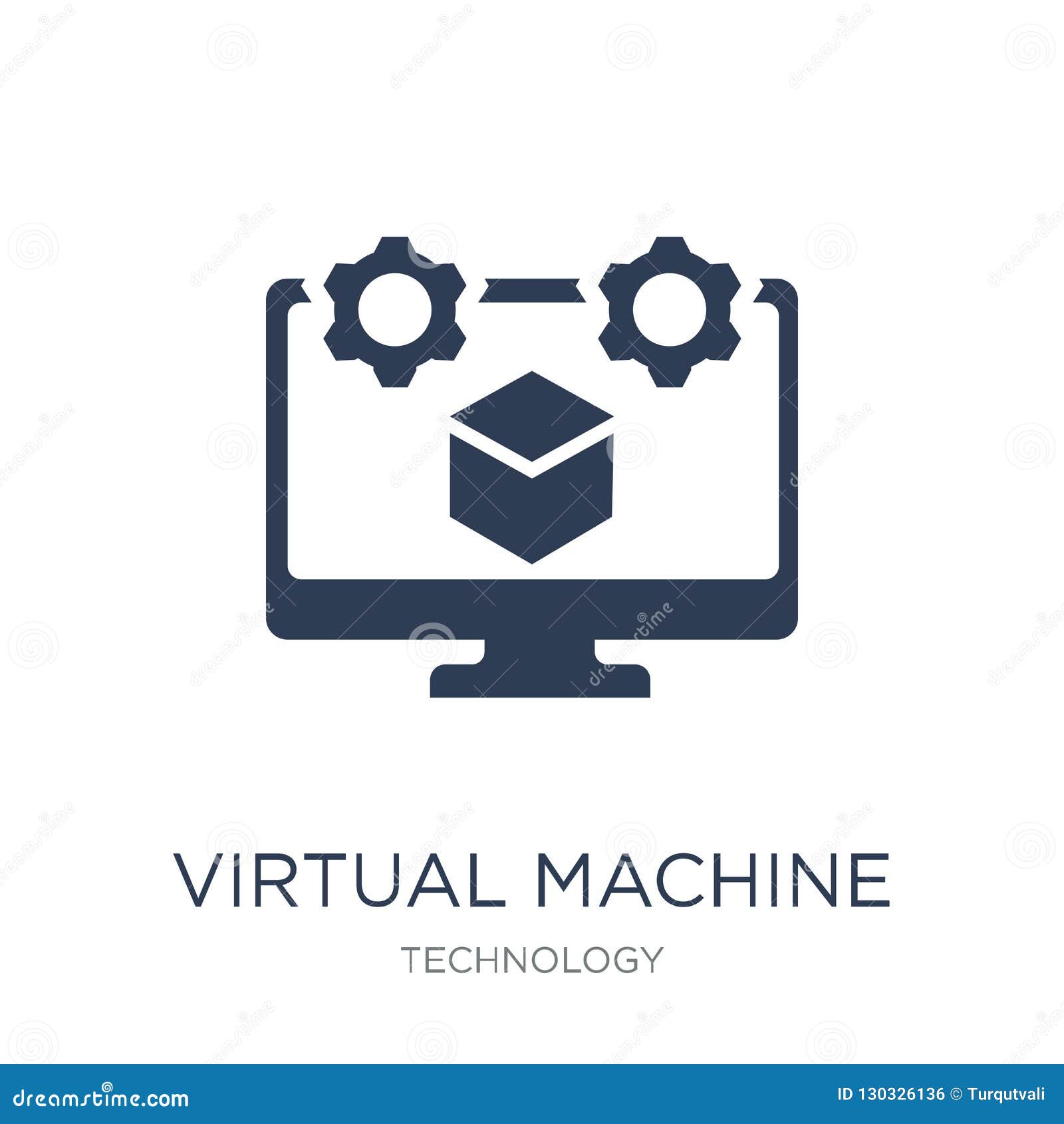 Virtual Machine Icon. Trendy Flat Vector Virtual Machine Icon on Stock ...