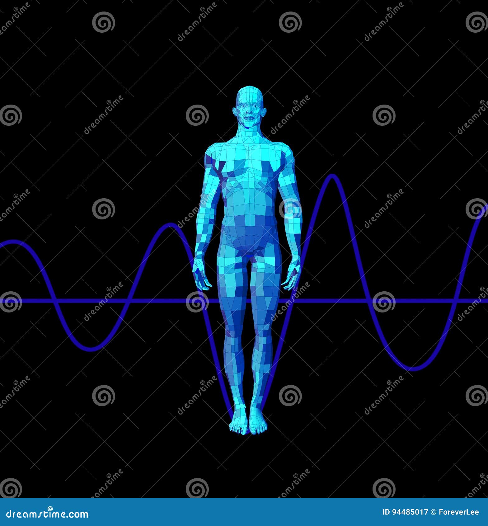 Virtual Man stock illustration. Illustration of design - 94485017