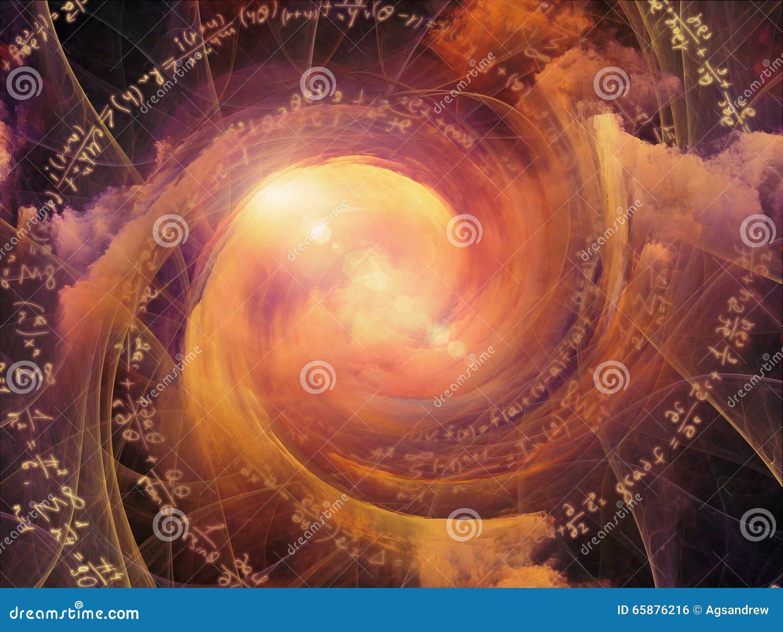 Virtual Math Vortex stock illustration. Illustration of dimension ...