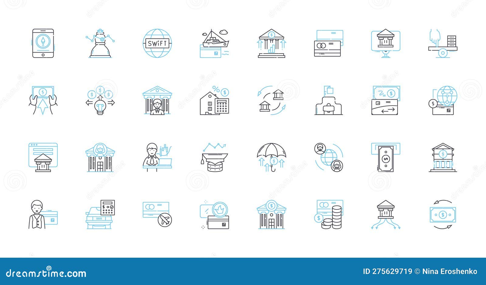 Virtual Media Linear Icons Set. Augmented, Virtual, Digital ...