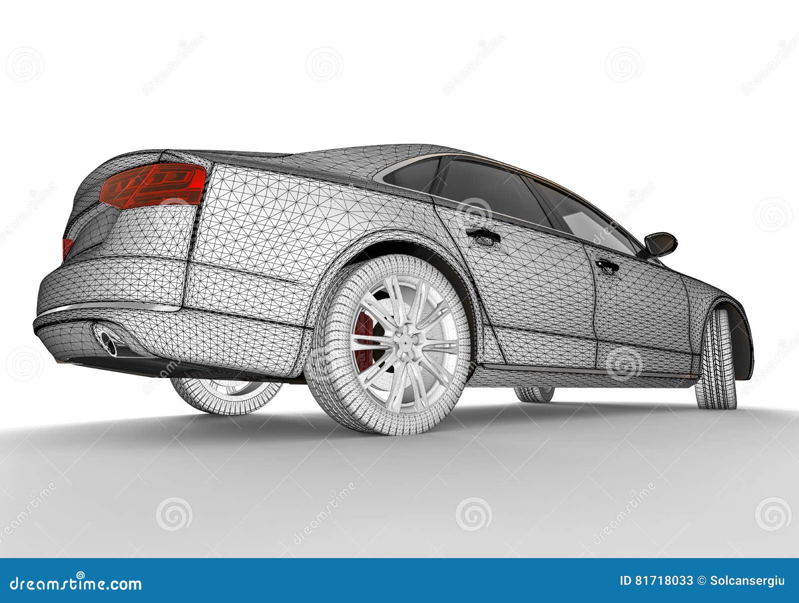Virtual Mesh car stock illustration. Illustration of scanner - 81718033