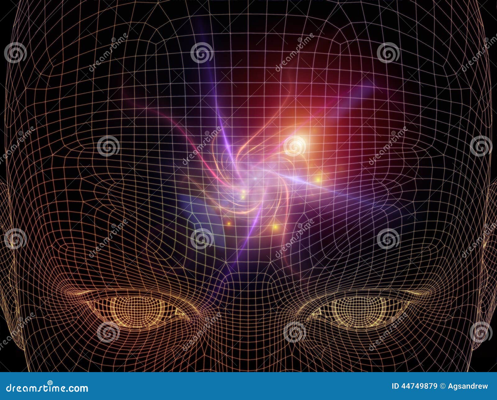 Virtual mind stock illustration. Illustration of imagination - 44749879