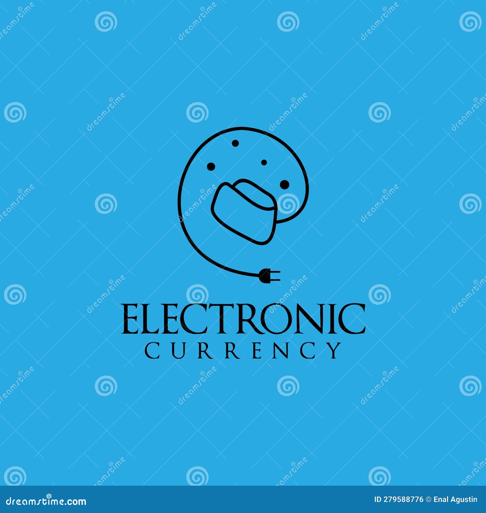 Virtual Money Digital Currency Wallet Logo Design Stock Vector ...