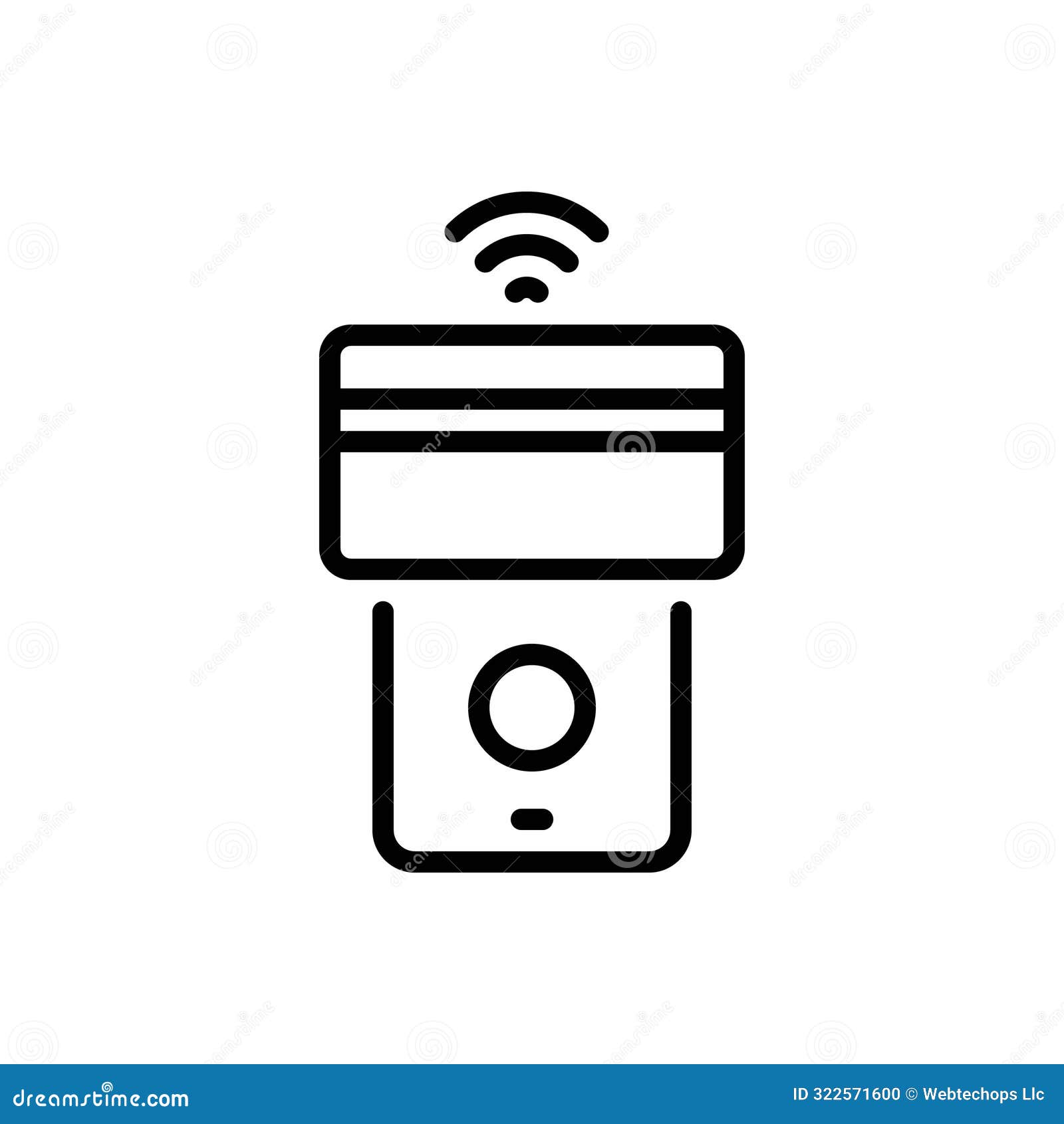 Black Line Icon for Virtual Money, Virtual and Pay Stock Vector ...