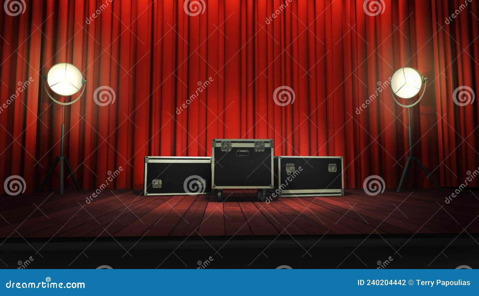 Virtual Music Stage 3D Rendering Background. Ideal for Music Shows ...