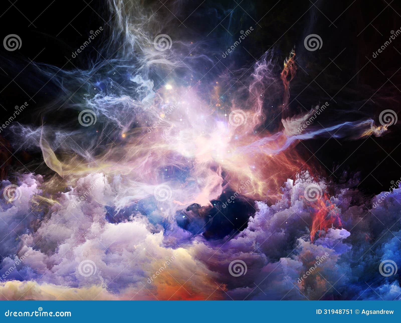 Virtual Nebulae stock image. Image of space, colorful - 31948751