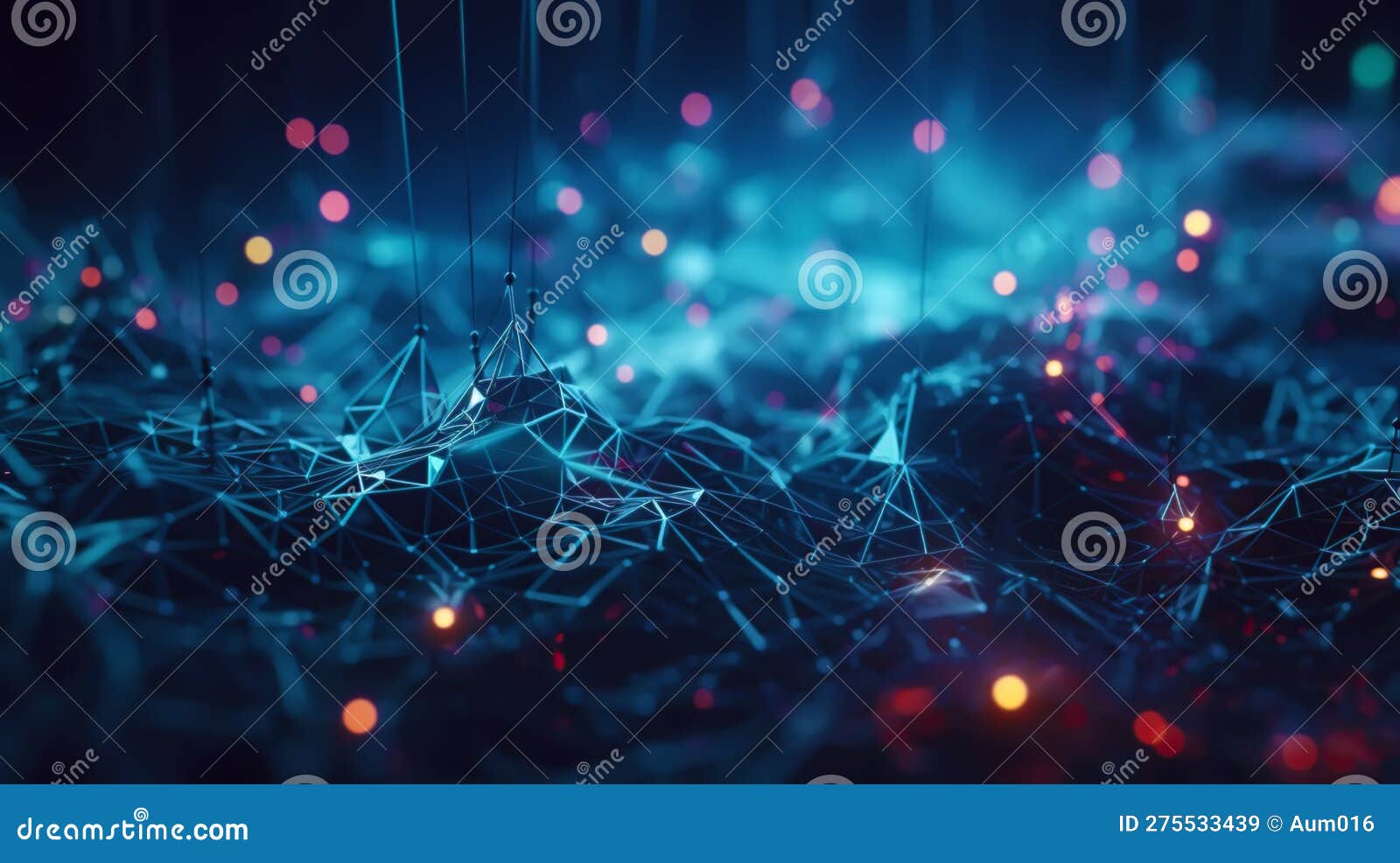 Virtual Network of the Artificial Intelligence Learning Algorithm Stock ...