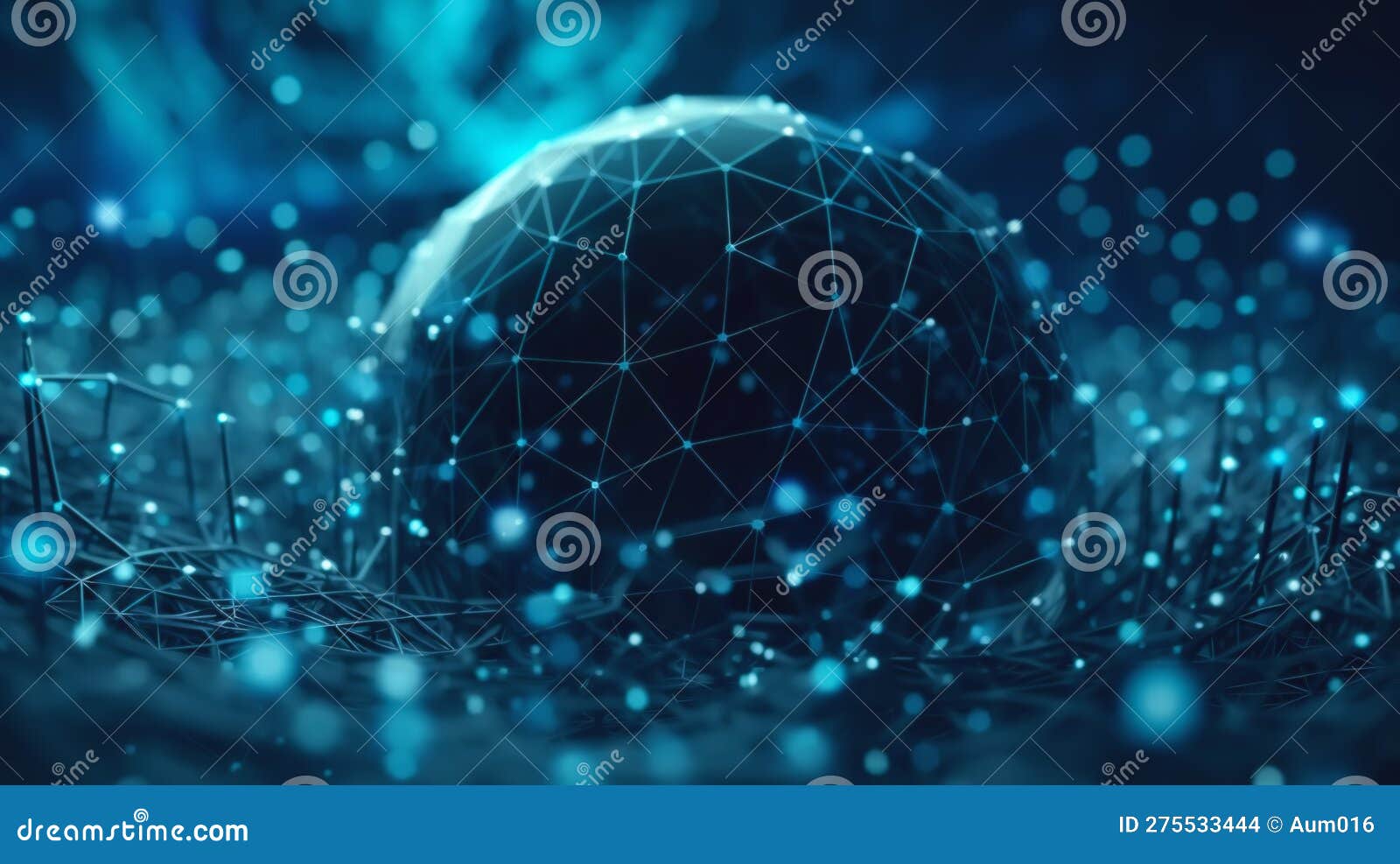 Virtual Network of the Artificial Intelligence Learning Algorithm Stock ...