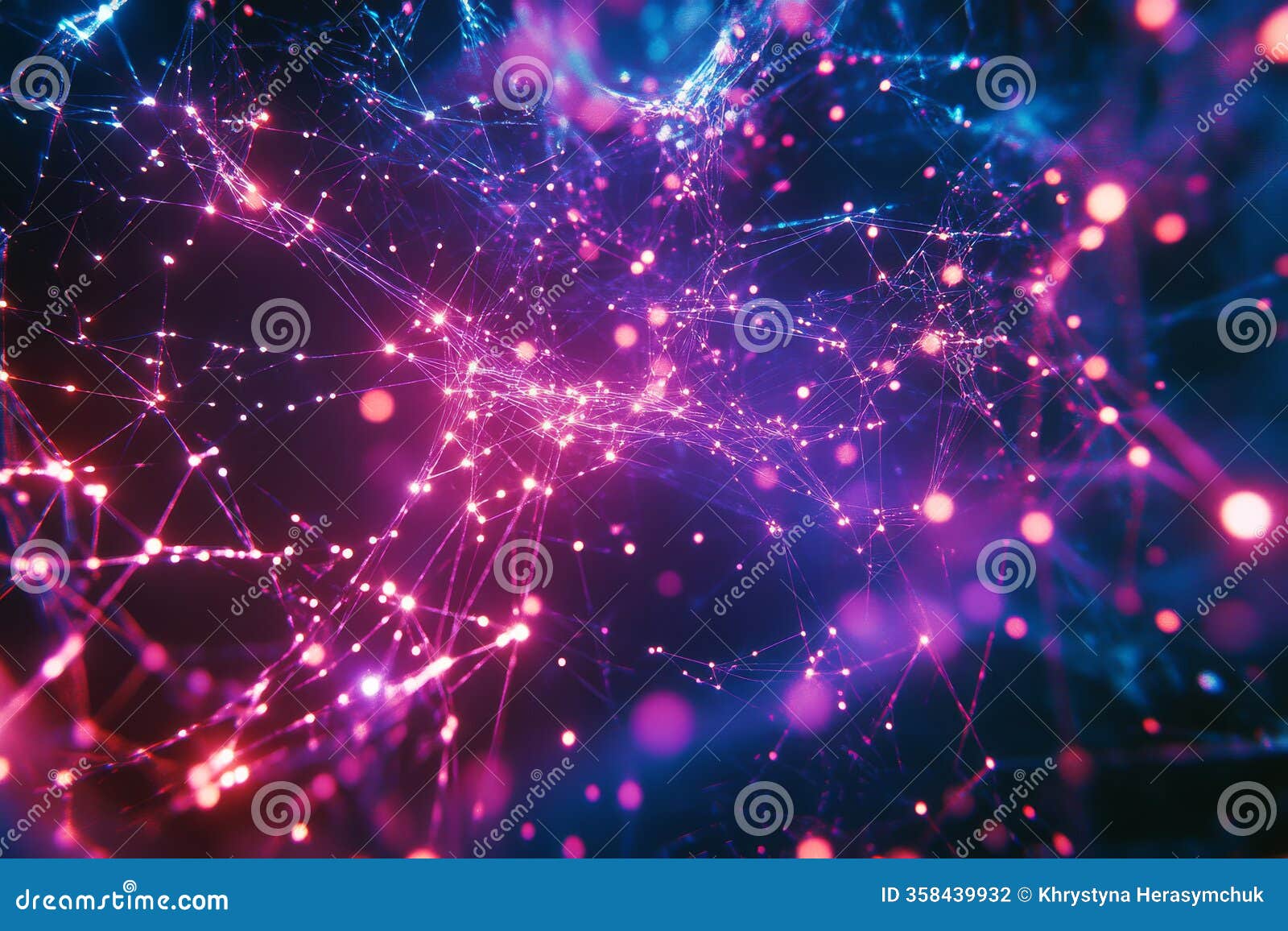 A Virtual Network-inspired Design Featuring Interconnected Glowing ...