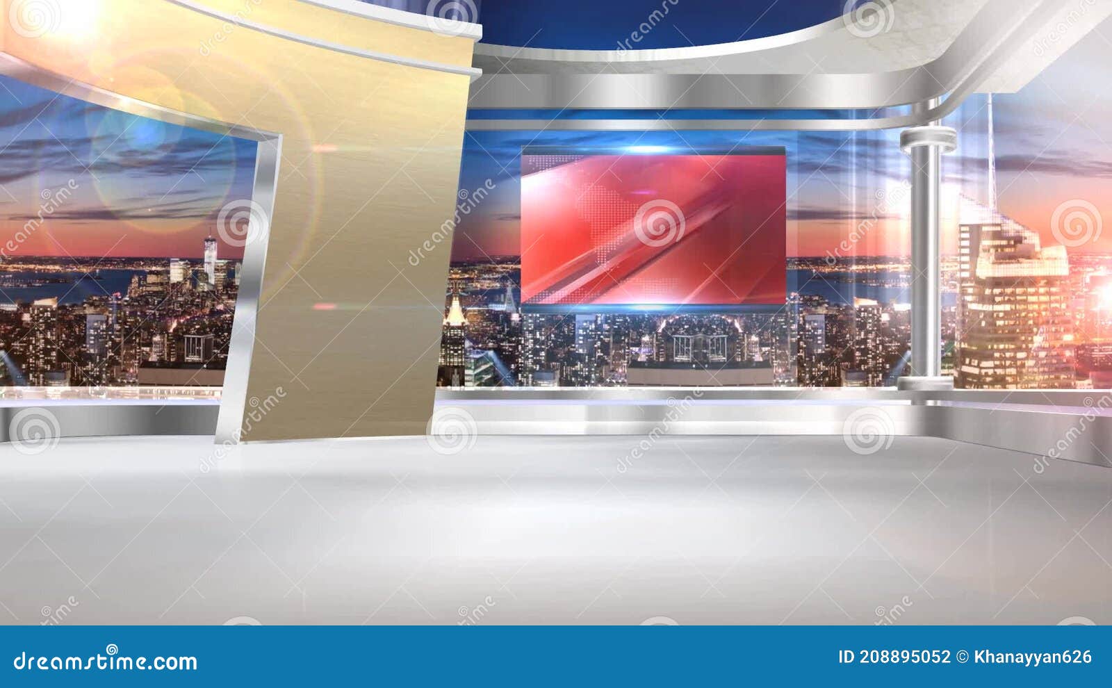 Virtual News Studio Set Background Stock Footage - Video of graphic ...