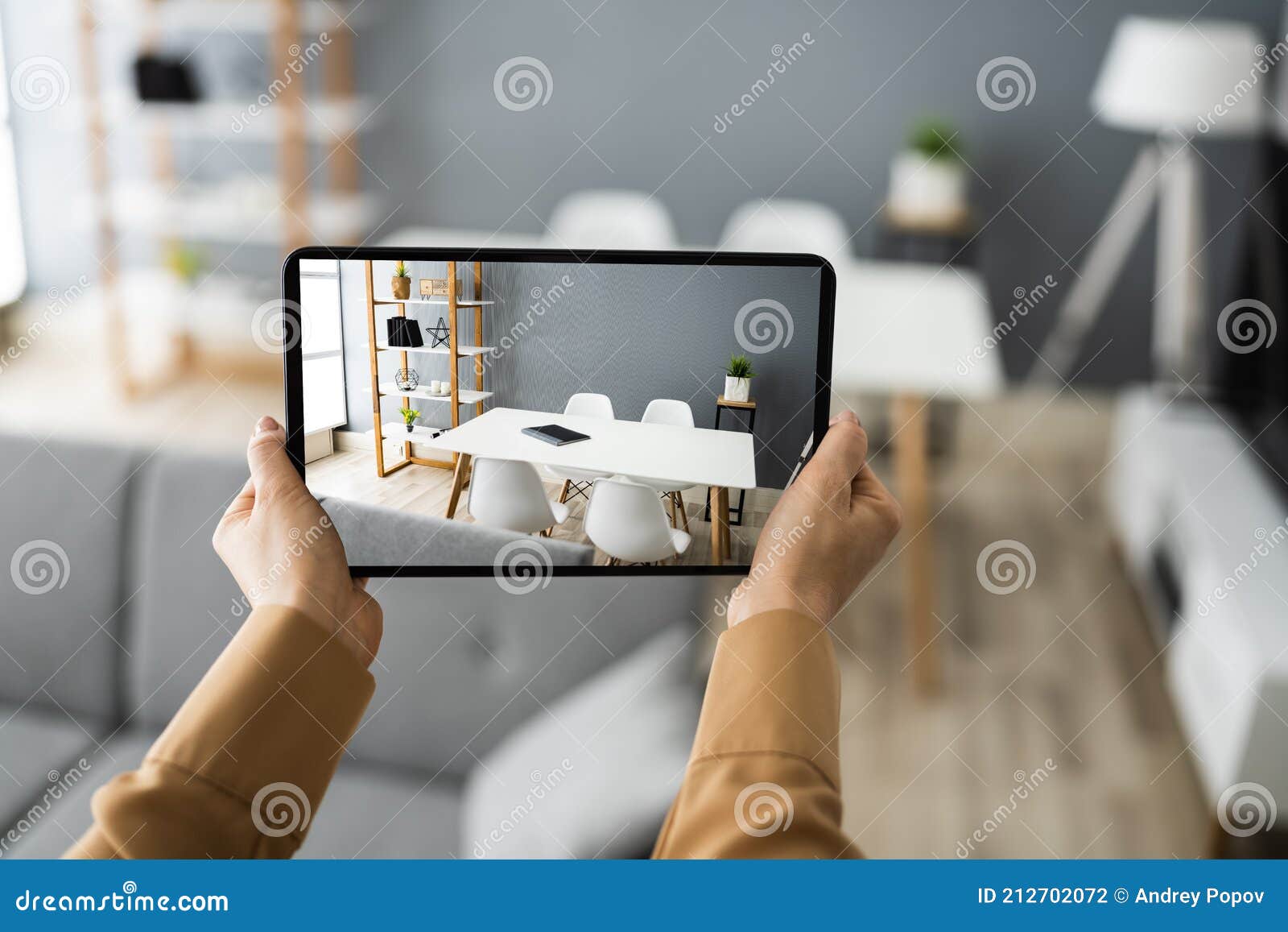 Virtual Open House Showing stock photo. Image of house - 212702072