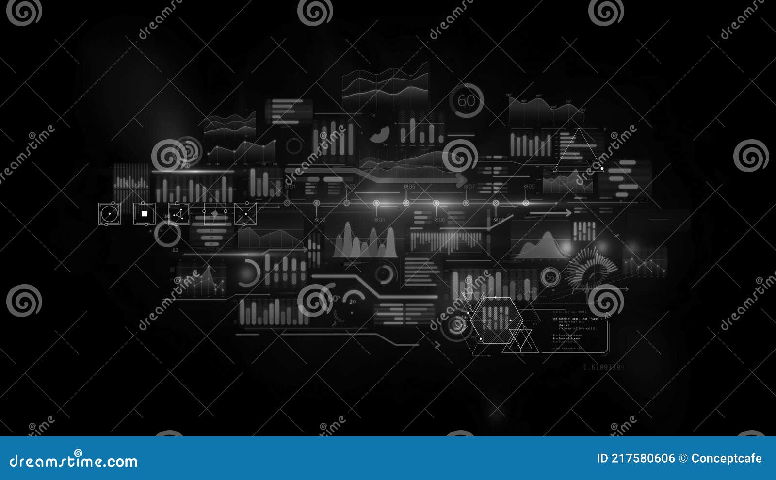 An Array of Infographic Data in Virtual Space, Animation with Alpha ... An Array of Infographic Data in Virtual Space, Animation with Alpha ...