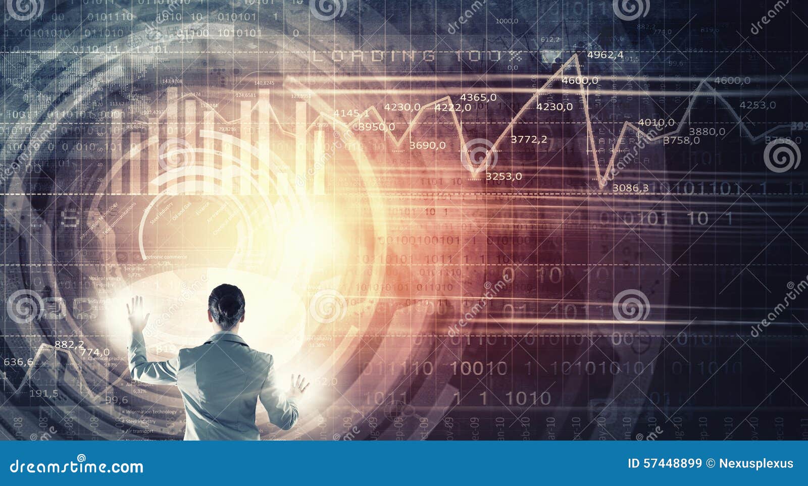 Virtual panel stock image. Image of hitech, business - 57448899