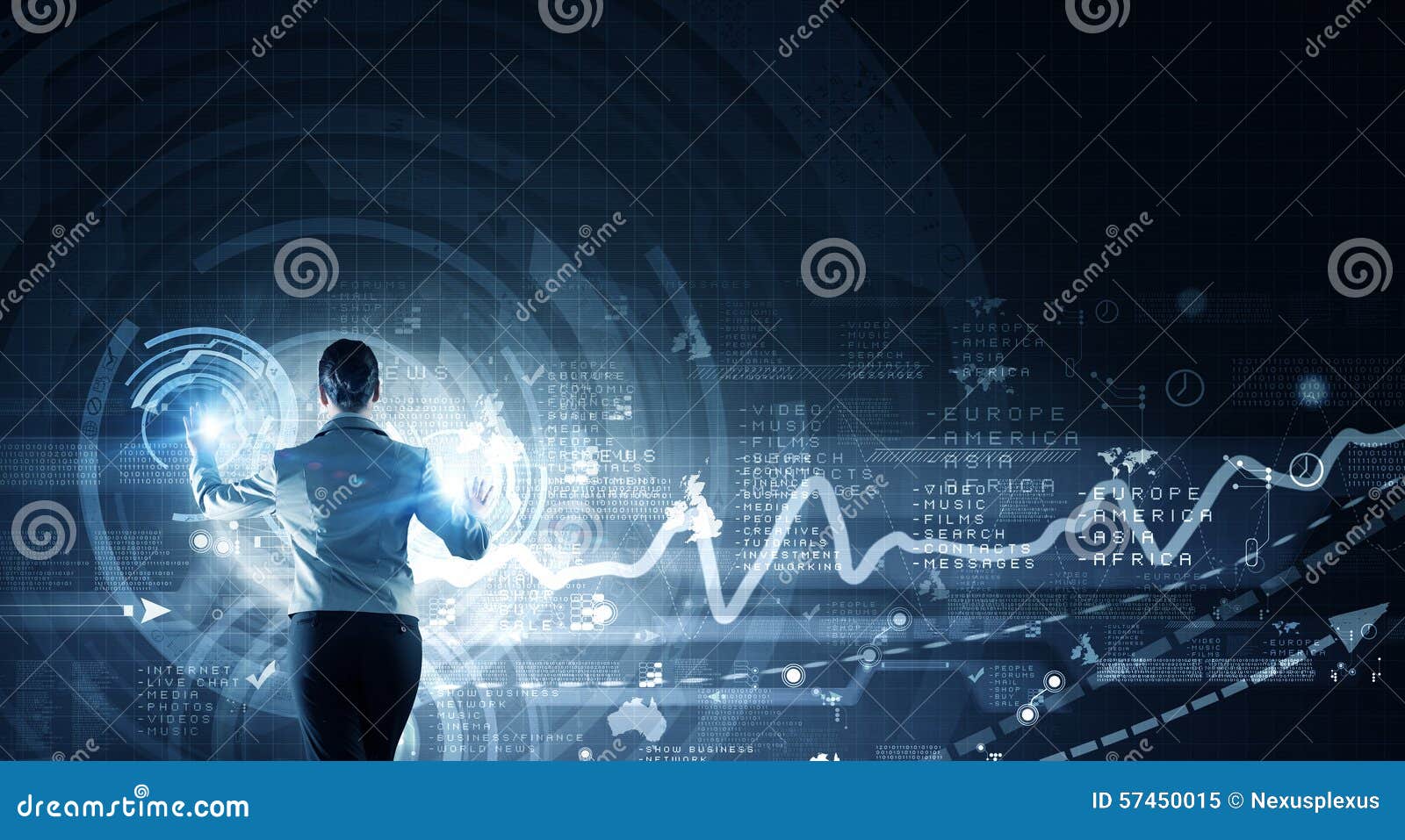 Virtual panel stock image. Image of hitech, device, media - 57450015