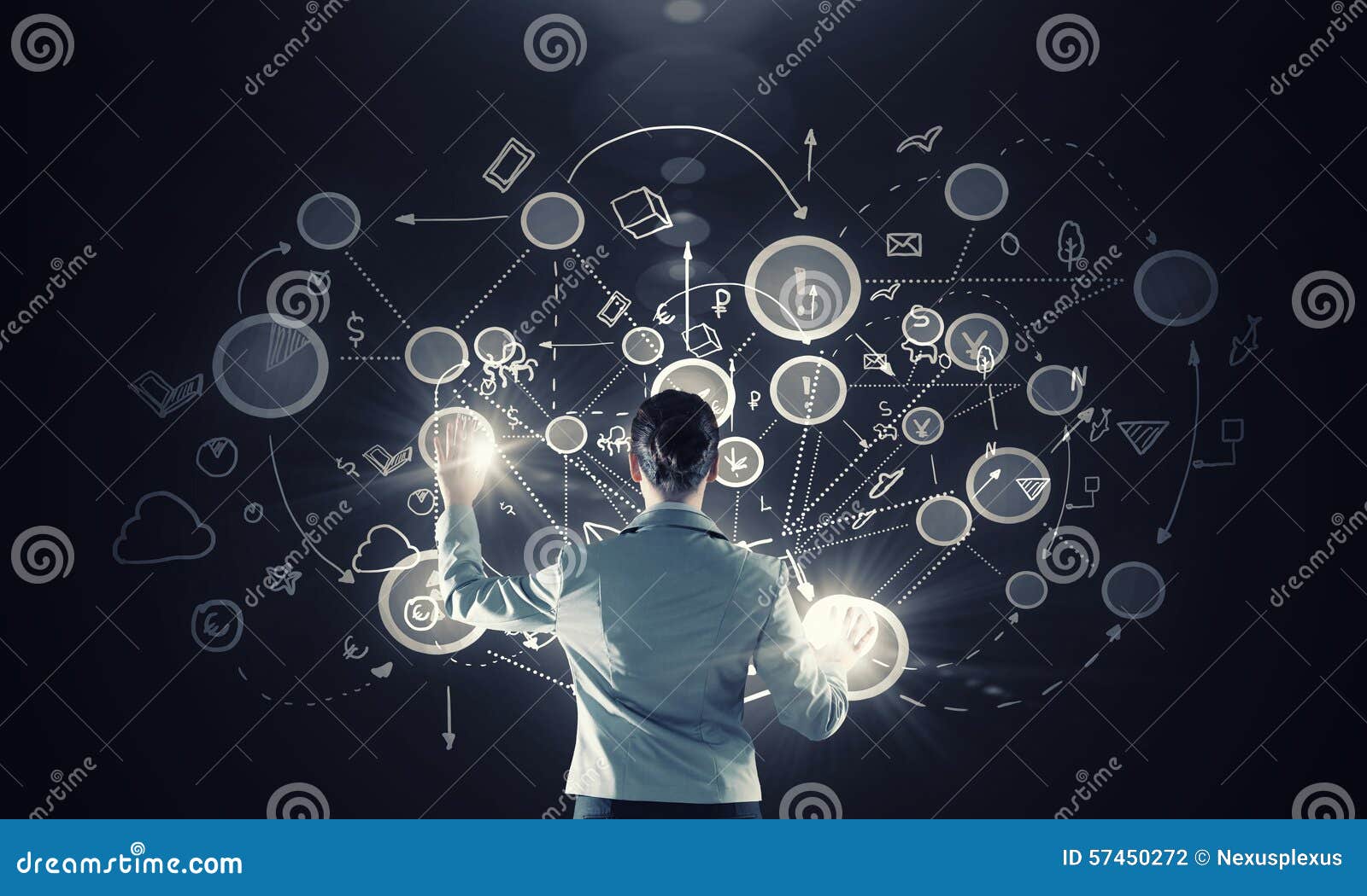 Virtual panel stock photo. Image of computer, analytics - 57450272