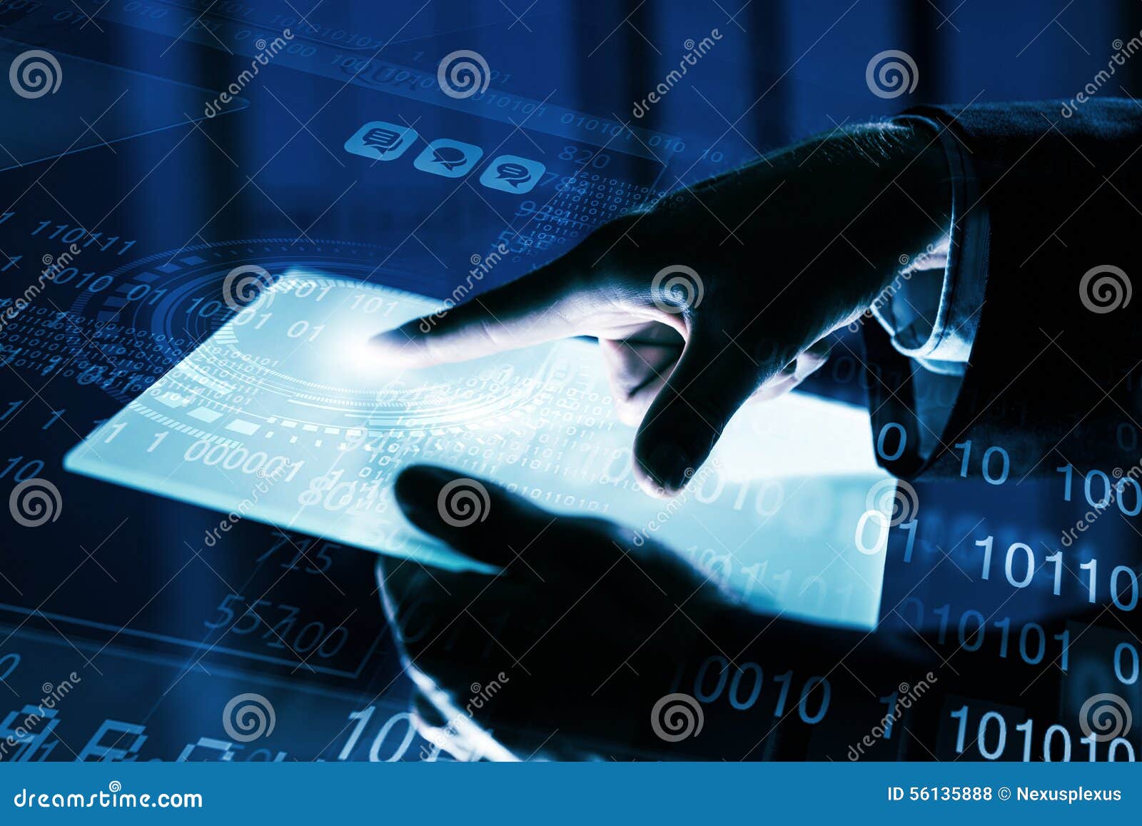 Virtual panel stock photo. Image of system, screen, hand - 56135888