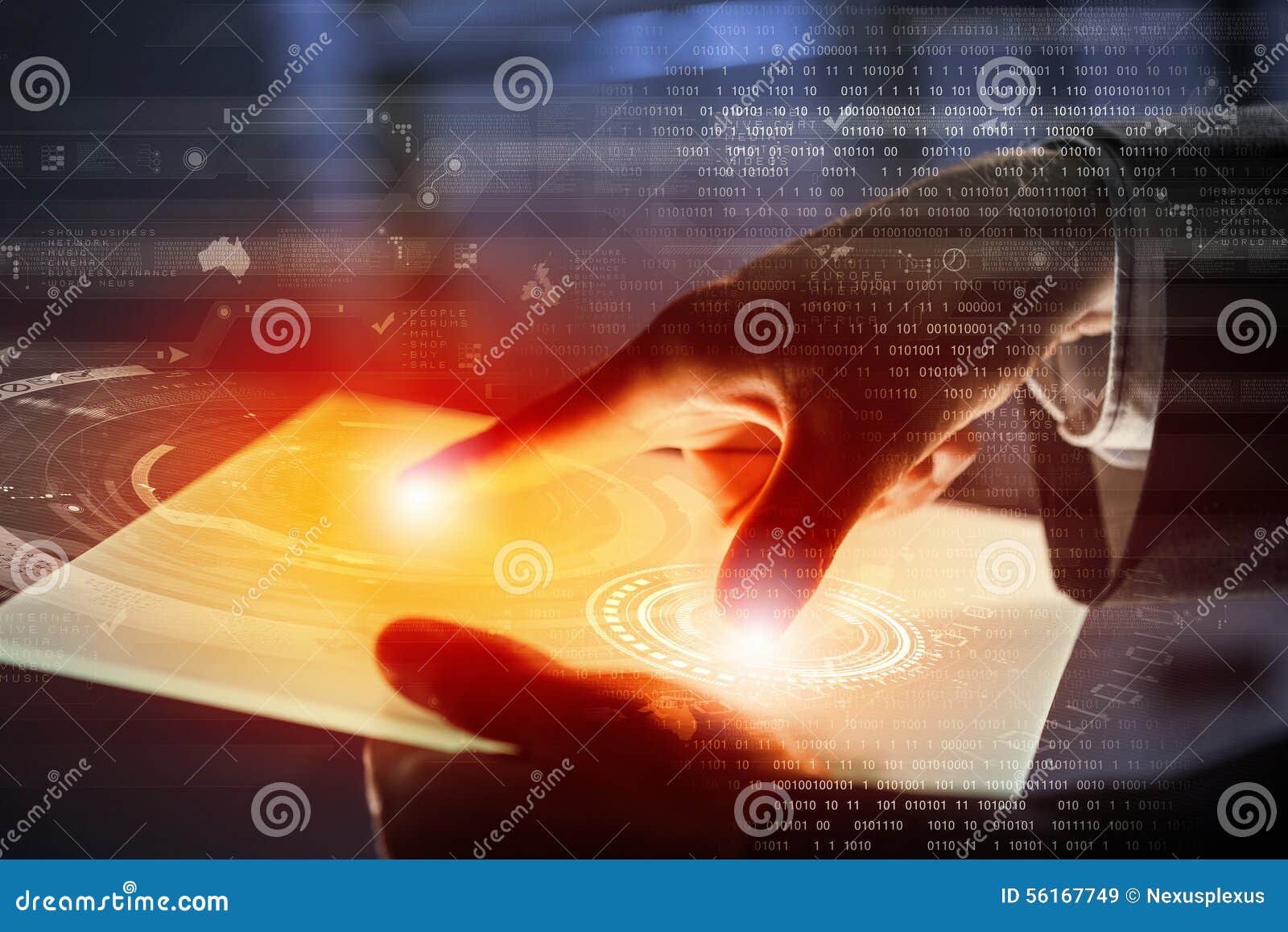 Virtual panel stock image. Image of control, tech, access - 56167749