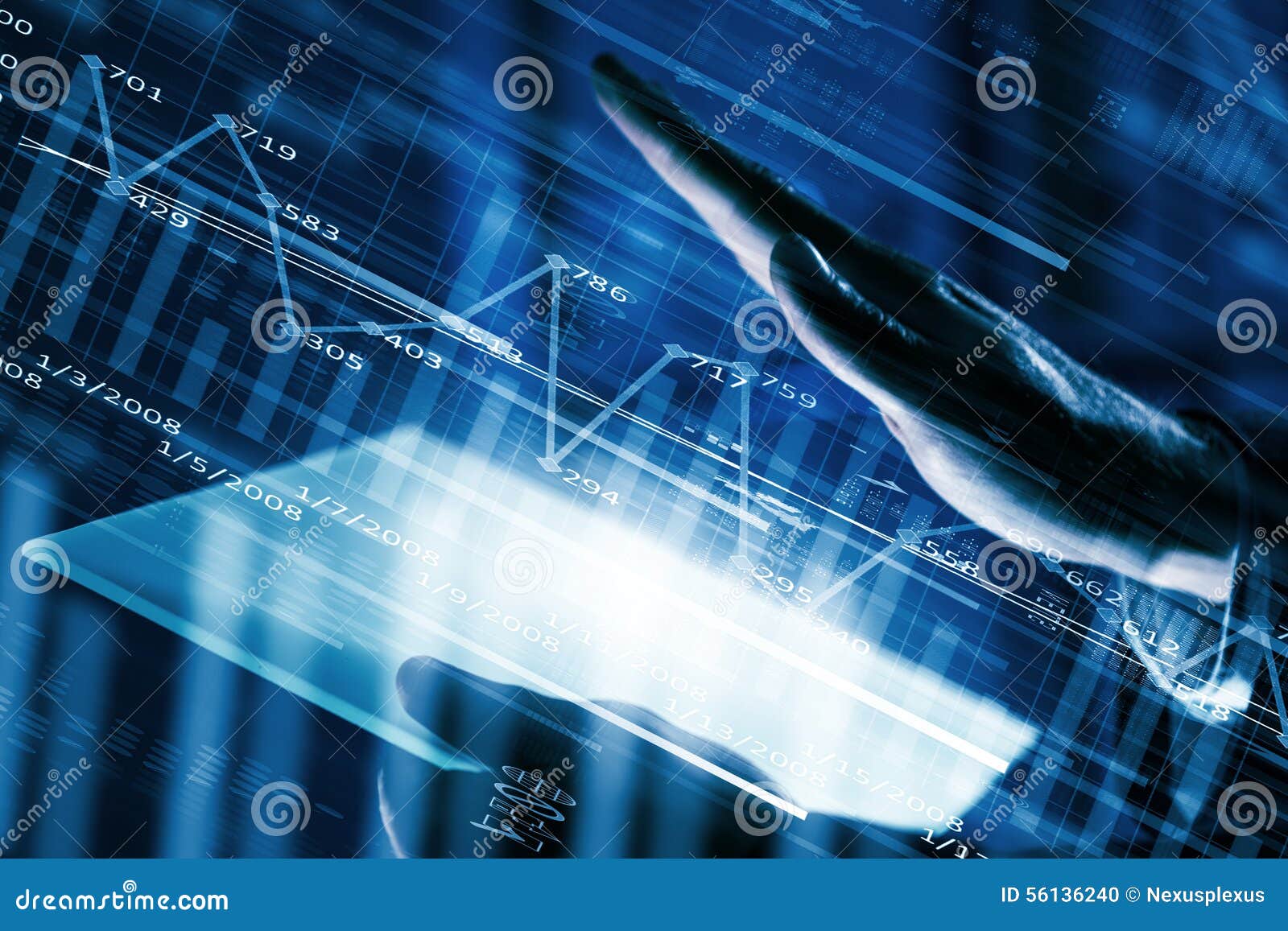 Virtual panel stock photo. Image of finger, network, business - 56136240