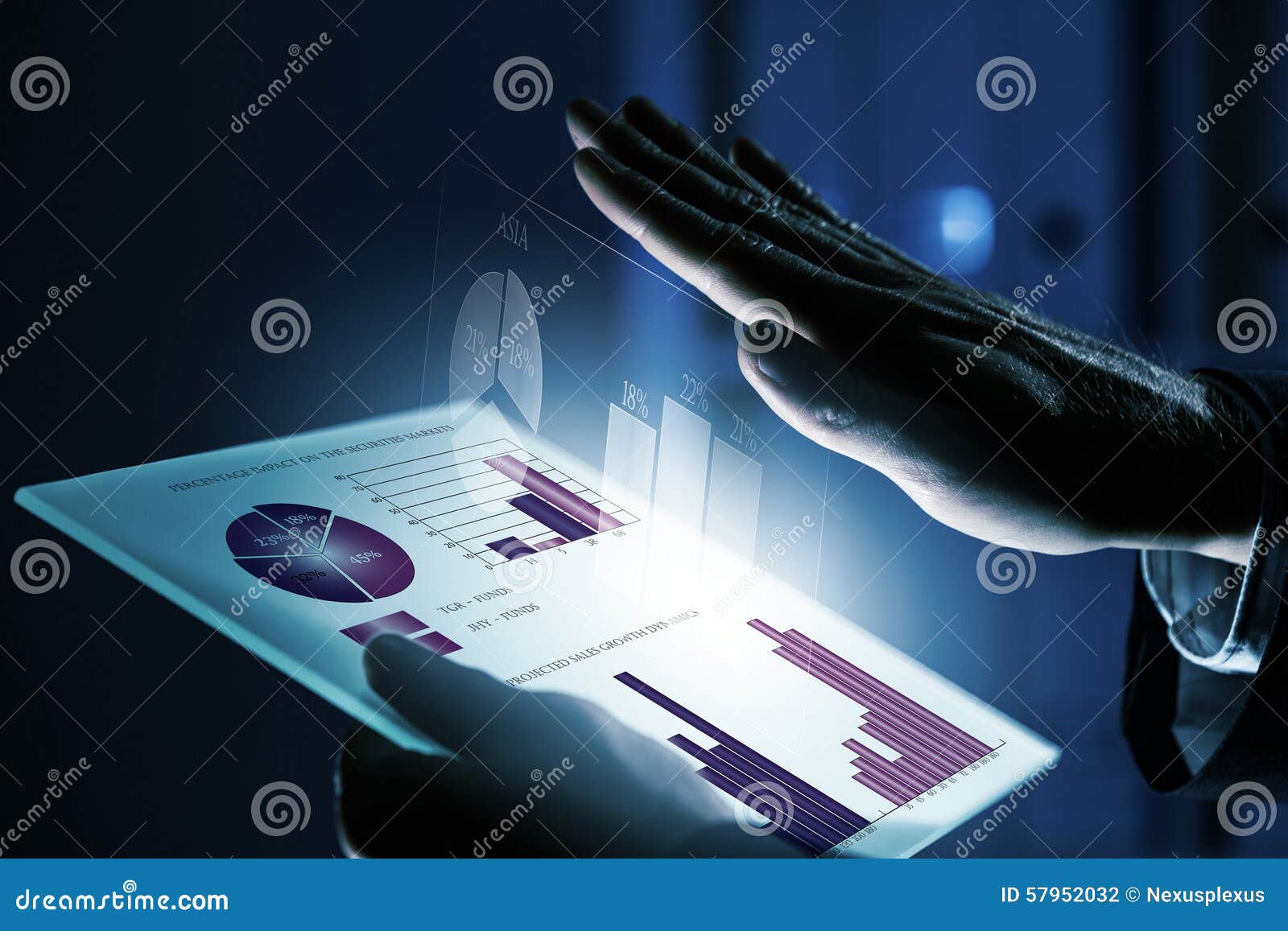 Virtual panel stock photo. Image of business, control - 57952032