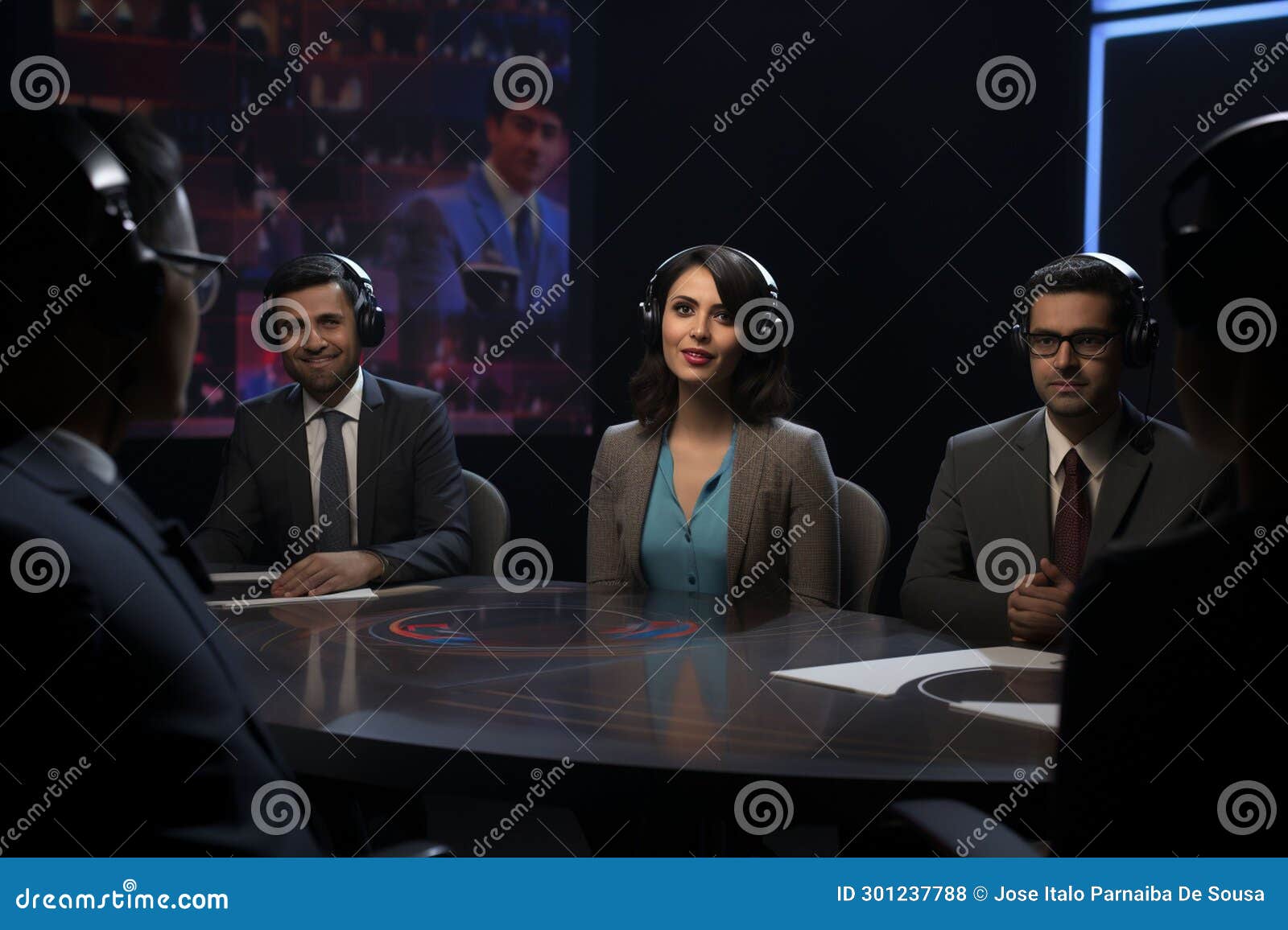 Virtual Panels and Discussions Bringing Together Stock Illustration ...