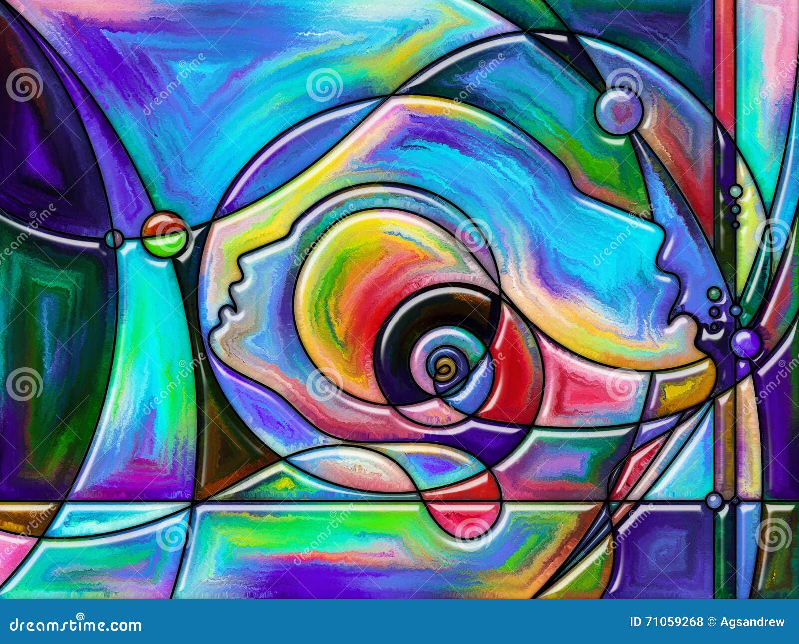 Virtual Perception stock illustration. Illustration of abstract - 71059268