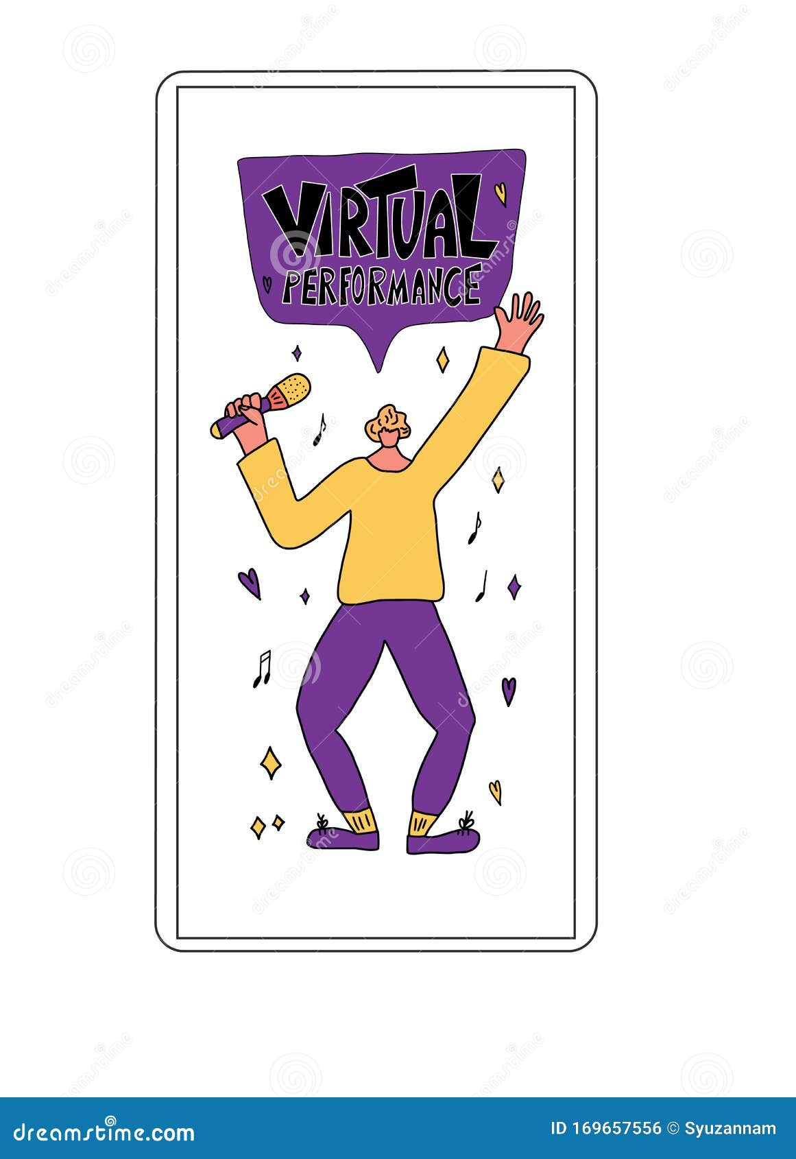 Virtual Performance Text. Phrase on Speech Bubble Stock Vector ...