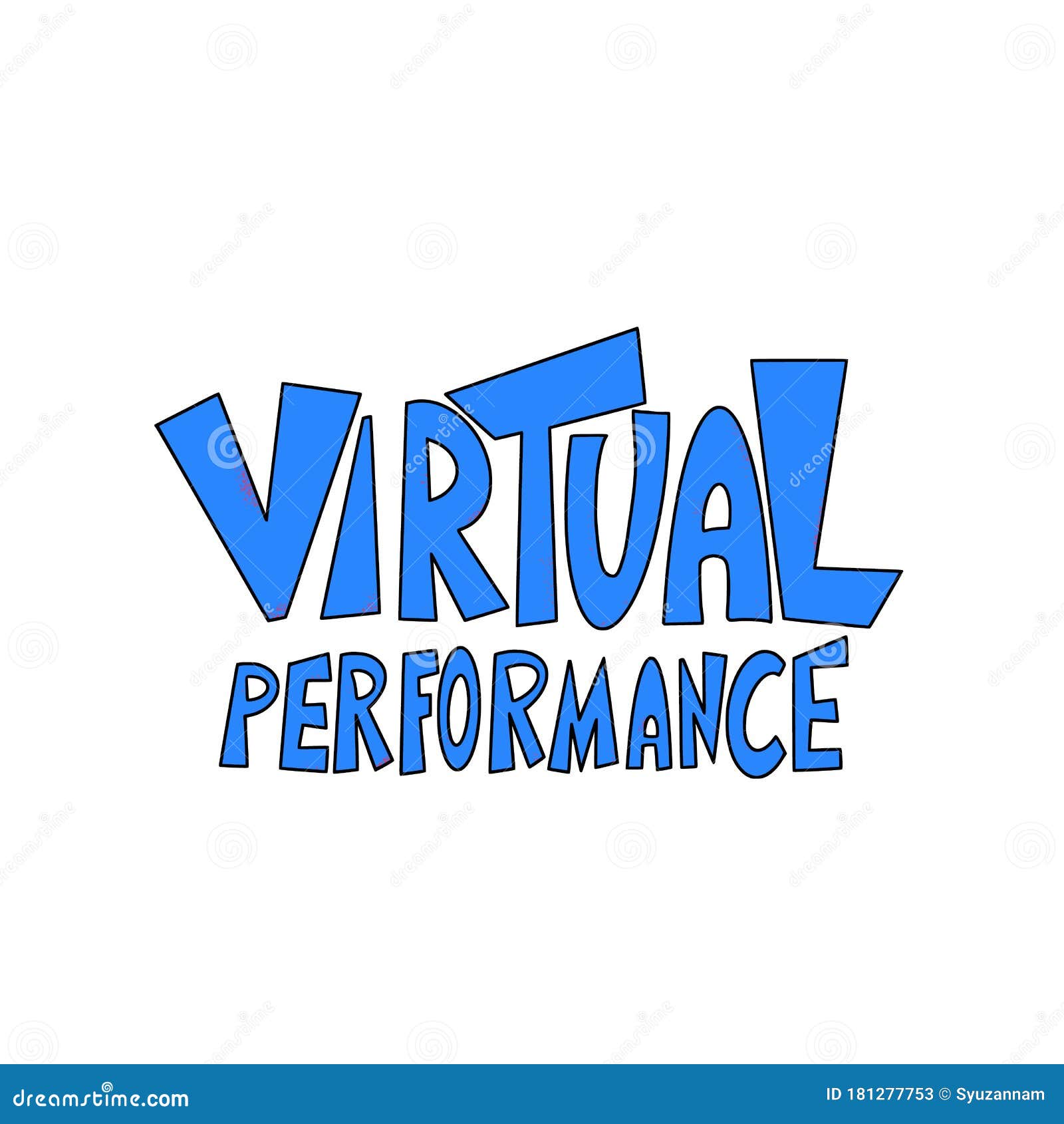 Virtual Performance Text. Phrase on Speech Bubble Stock Vector ...