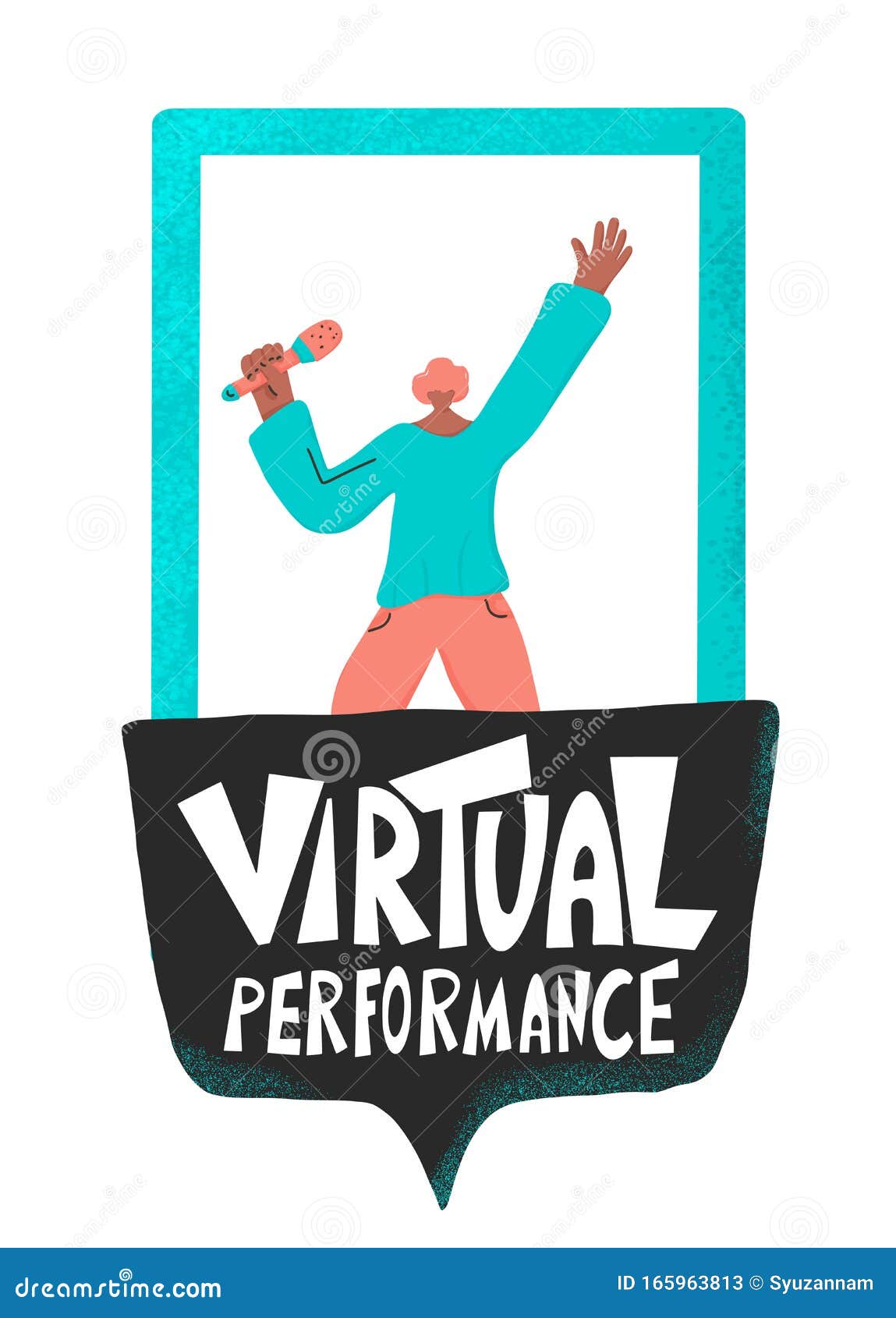 Virtual Performance Text. Phrase on Speech Bubble Stock Vector ...