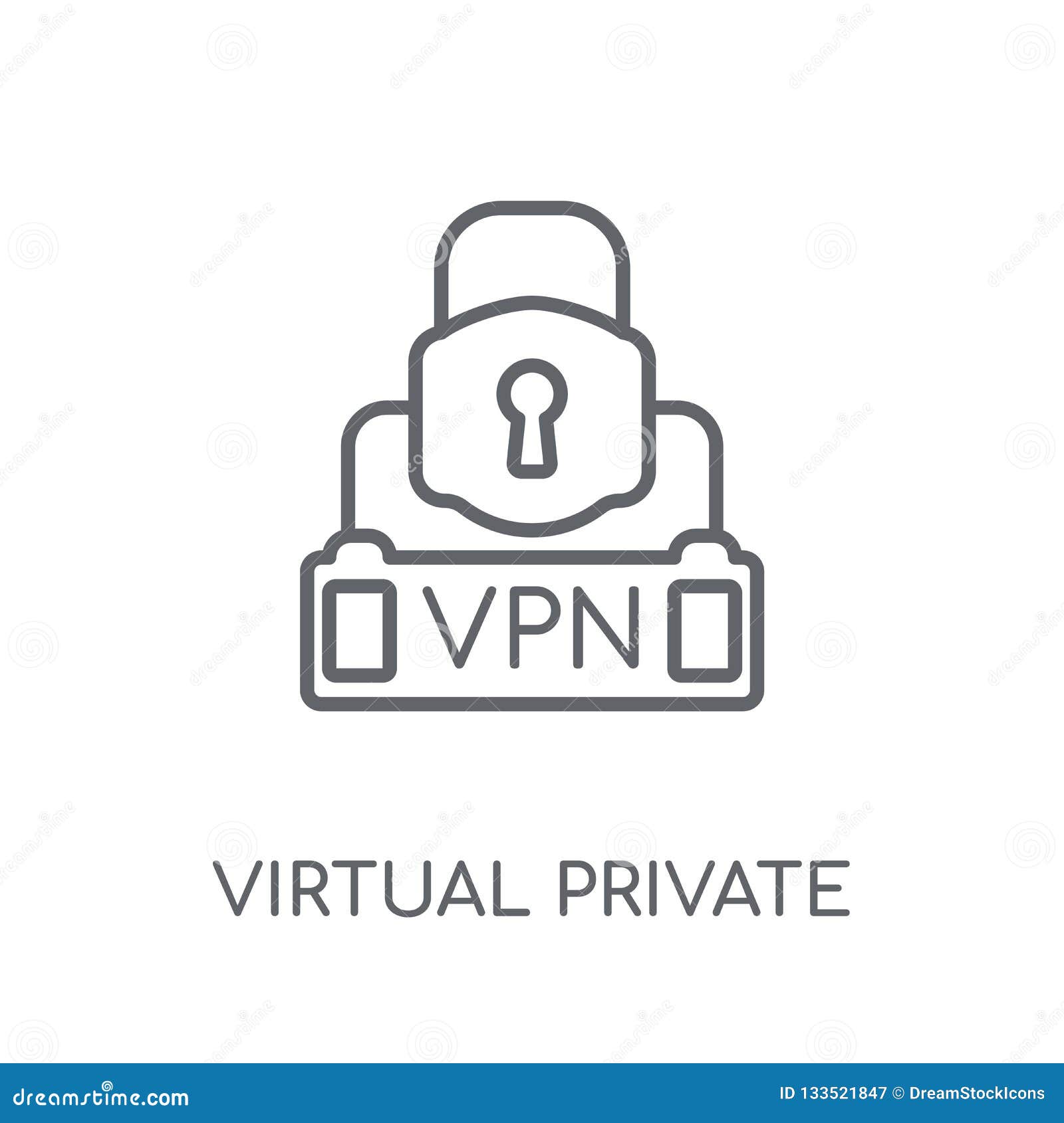 Virtual Private Network Linear Icon. Modern Outline Virtual Priv Stock ...