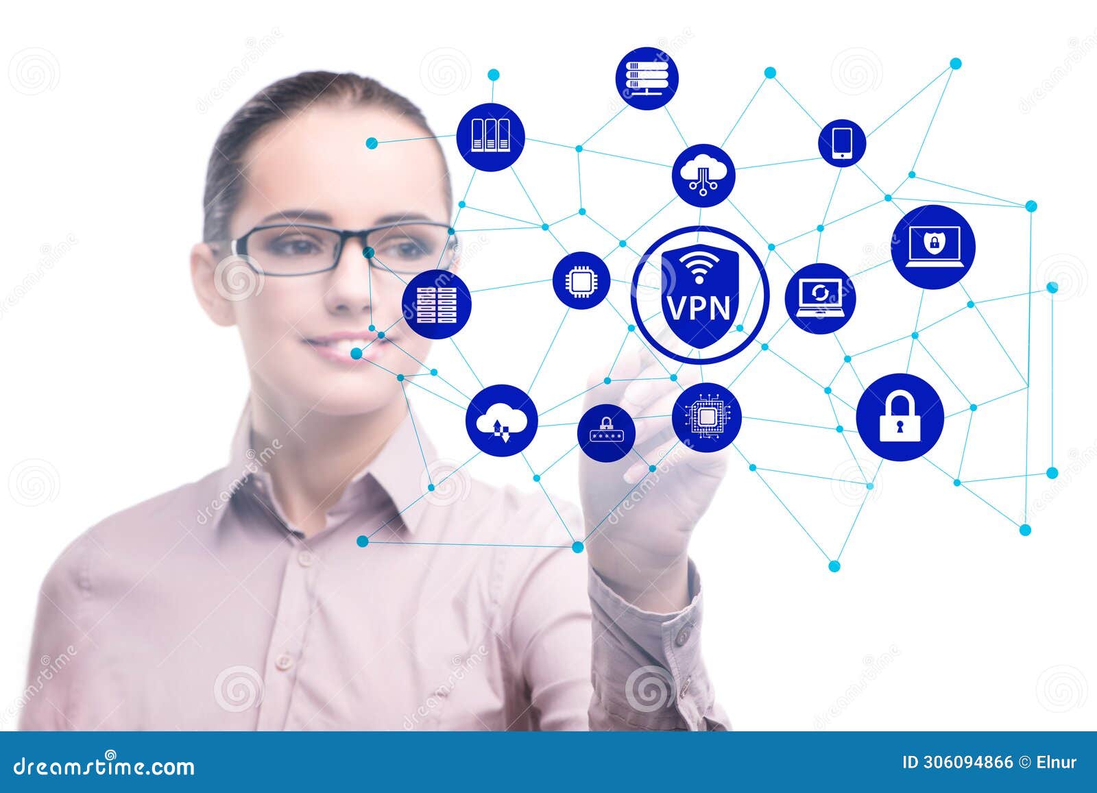 Virtual Private Network VPN Cyber Concept Stock Photo - Image of ...