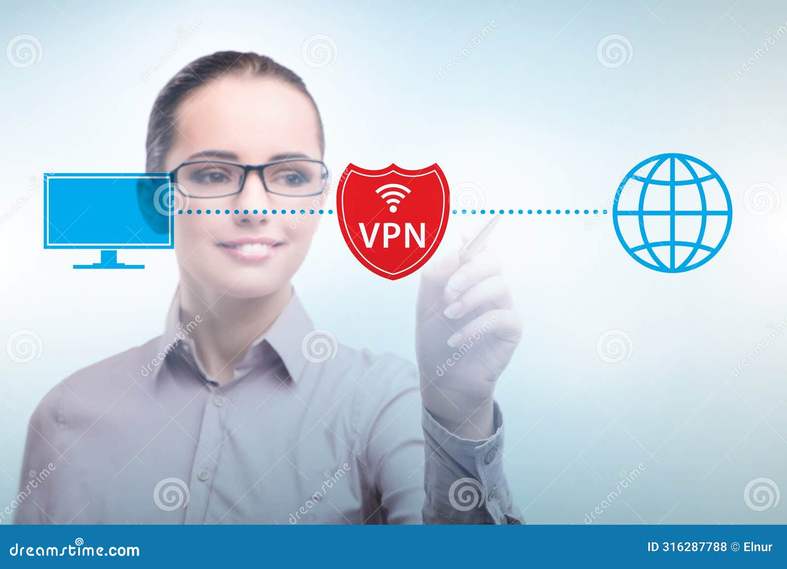 Virtual Private Network VPN Cyber Concept Stock Photo - Image of ...