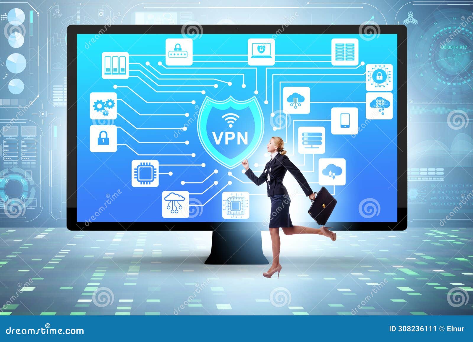 Virtual Private Network VPN Cyber Concept Stock Image - Image of ...