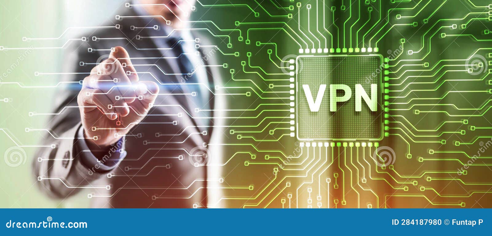 Virtual Private Network VPN on Gears Server Background Stock Photo ...